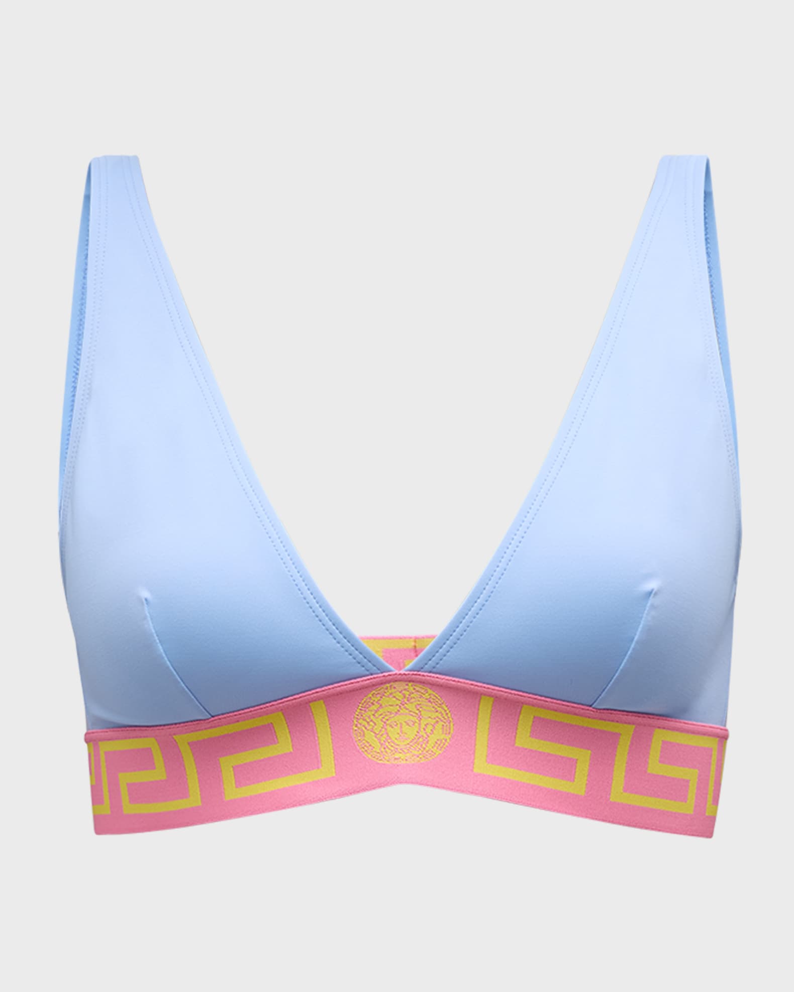 Versace Greca Border Triangle Bikini Top | Neiman Marcus