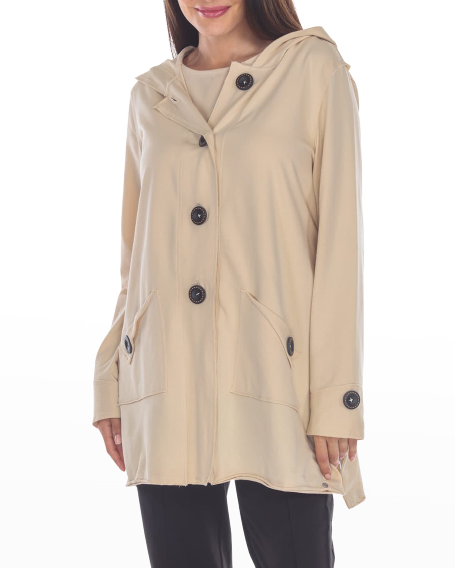 Neon Buddha Appreciation Hooded Button-Down Jacket | Neiman Marcus