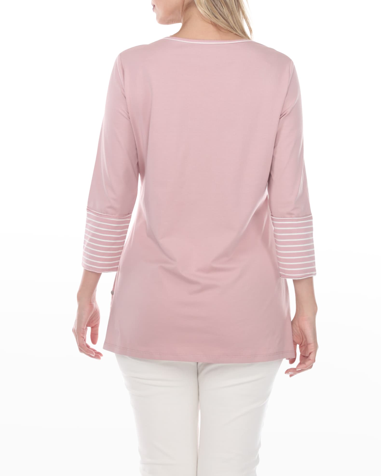 Neon Buddha Dreams Striped Tunic w/ Buttons | Neiman Marcus