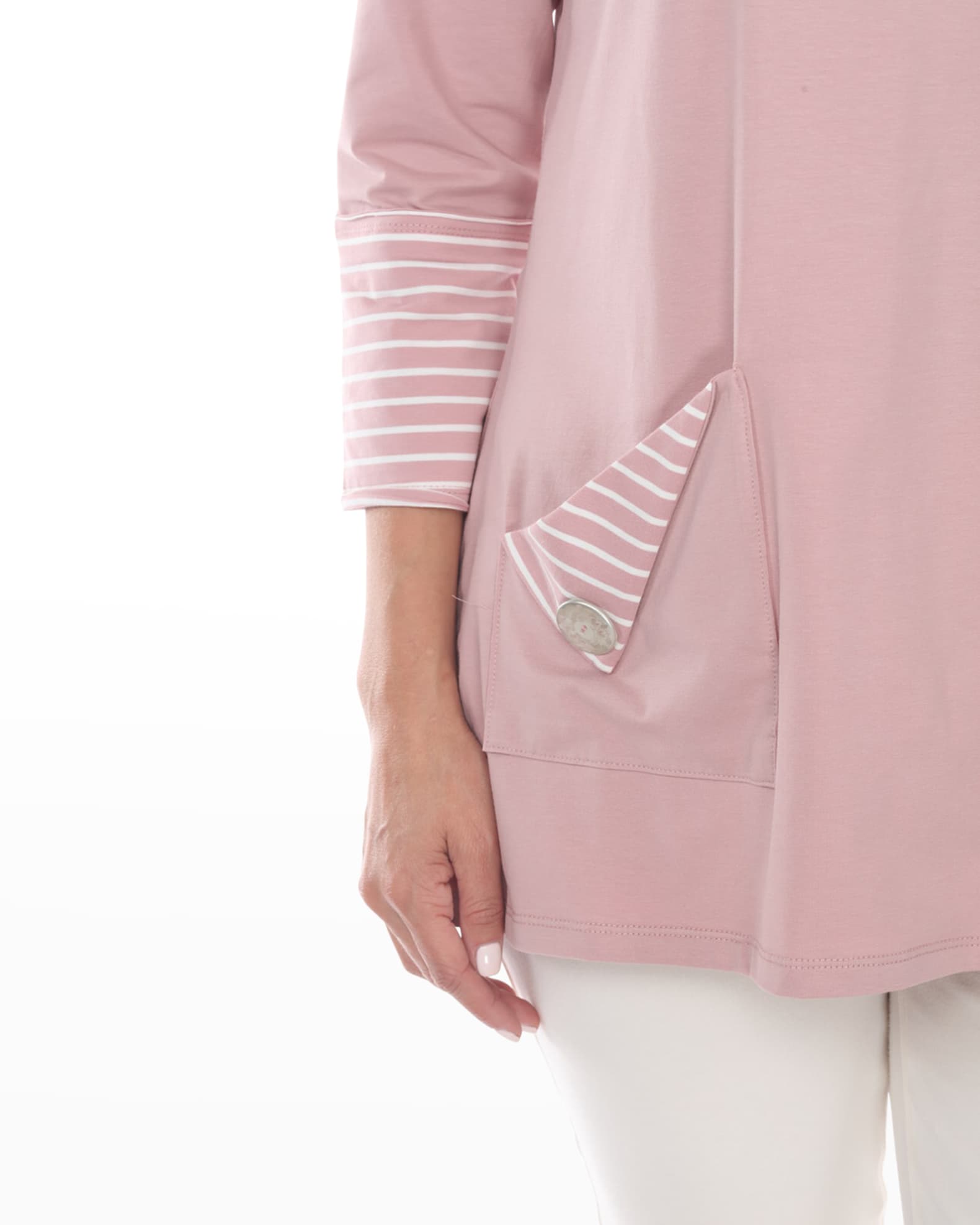 Neon Buddha Dreams Striped Tunic w/ Buttons | Neiman Marcus
