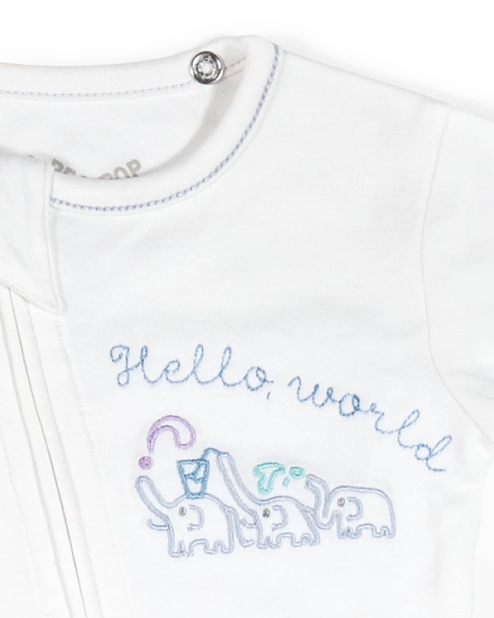 PiP PEA POP Baby Personalized Footed Bodysuit with attachable bib ...