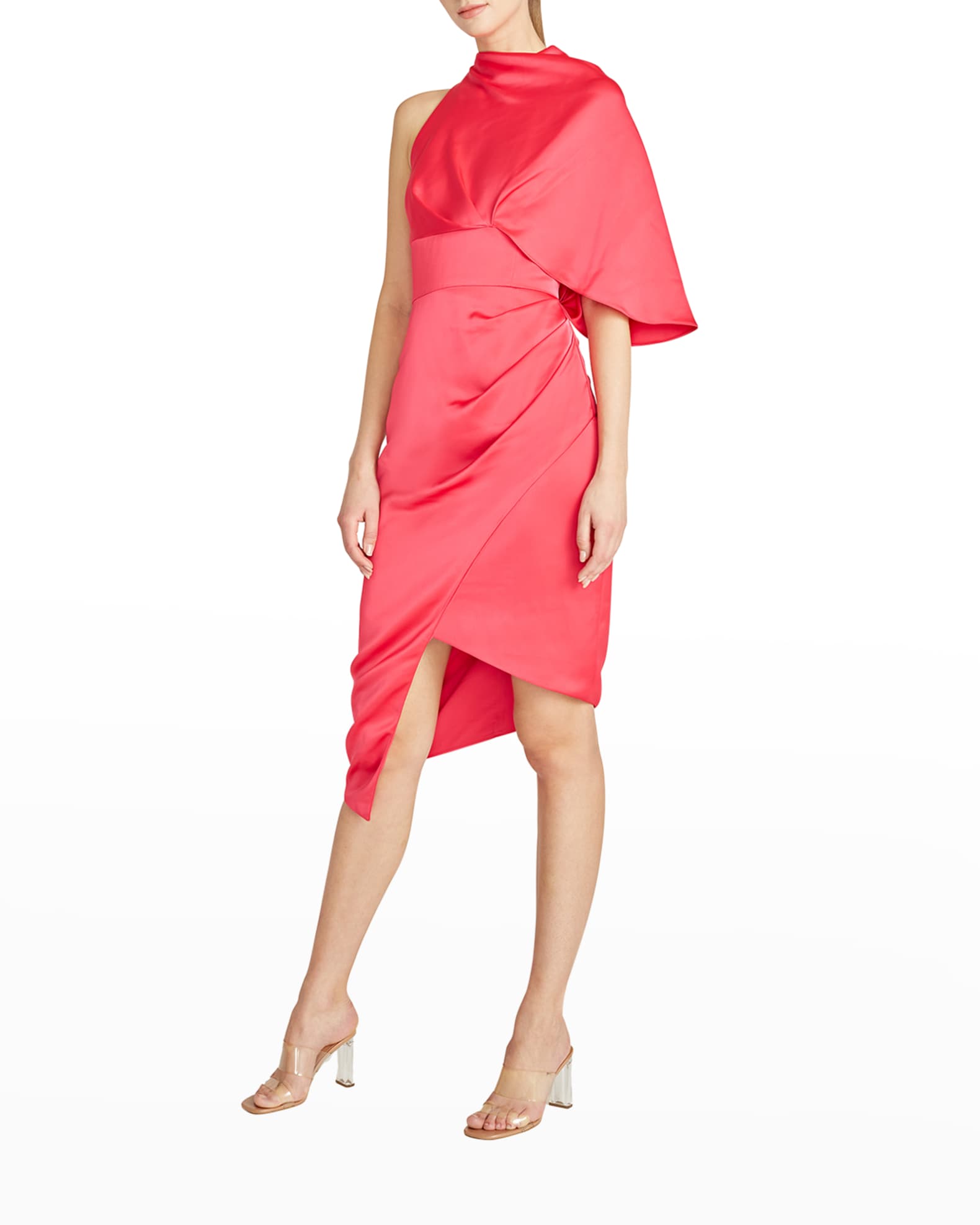 Theia Bria Asymmetrical Cocktail Dress | Neiman Marcus