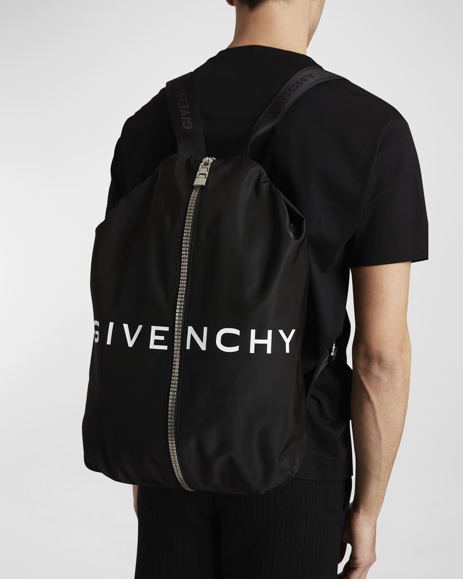 Givenchy Men's Logo Zip Medium Duffel Backpack | Neiman Marcus