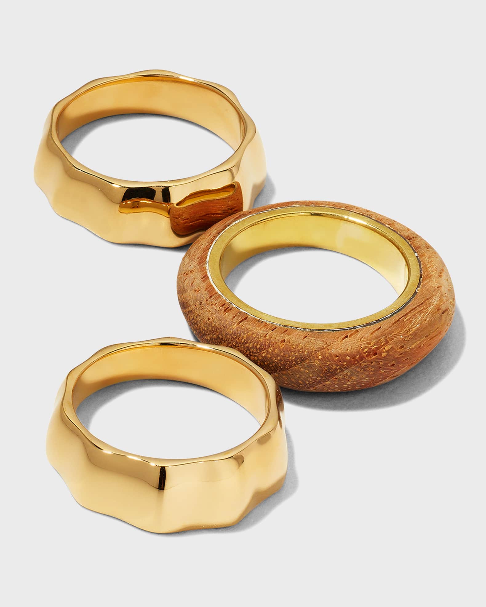 SOKO Fuliwa Teak Stacking Rings, Set of 3 | Neiman Marcus