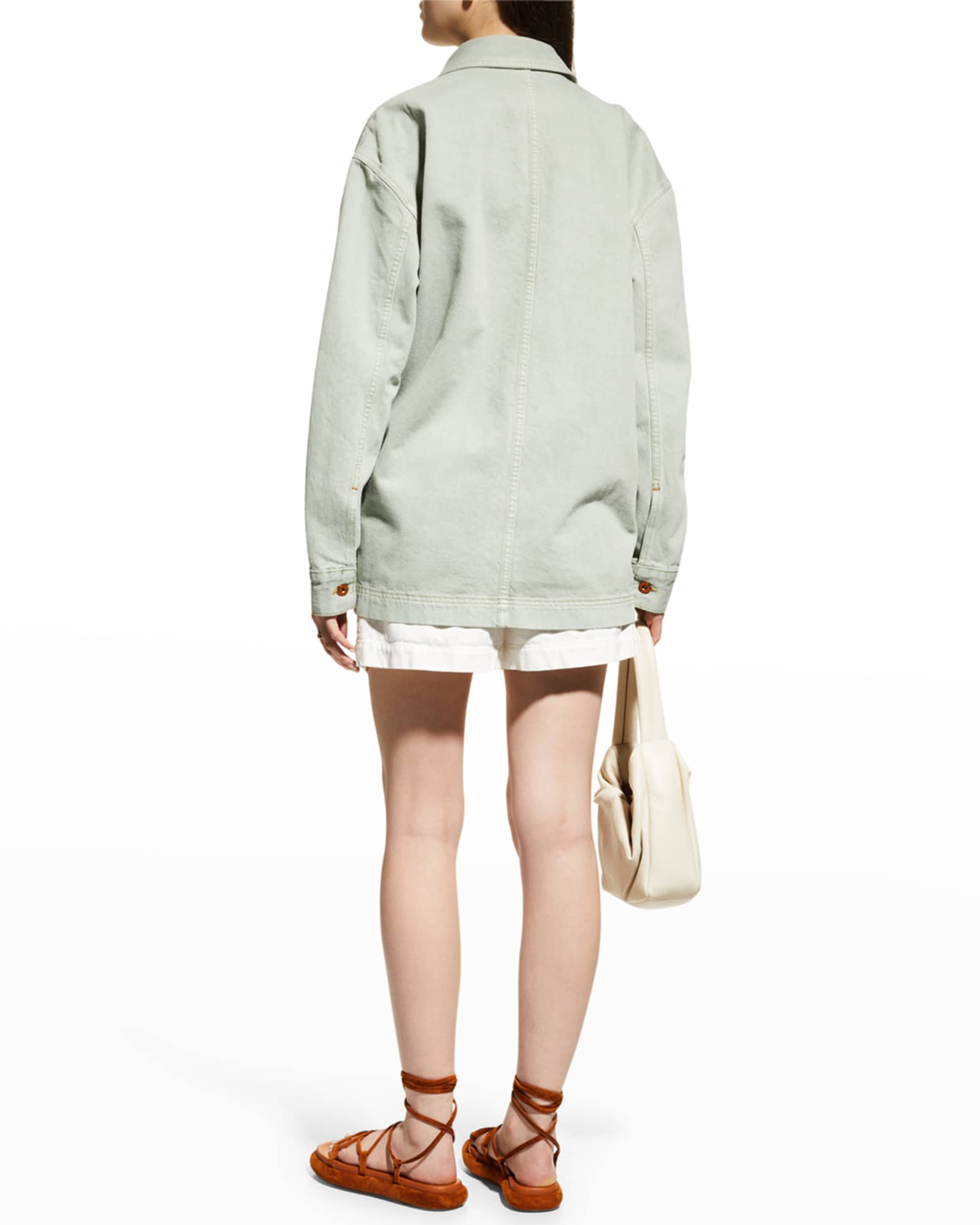 SLVRLAKE Oversized Patch Pocket Utility Jacket | Neiman Marcus