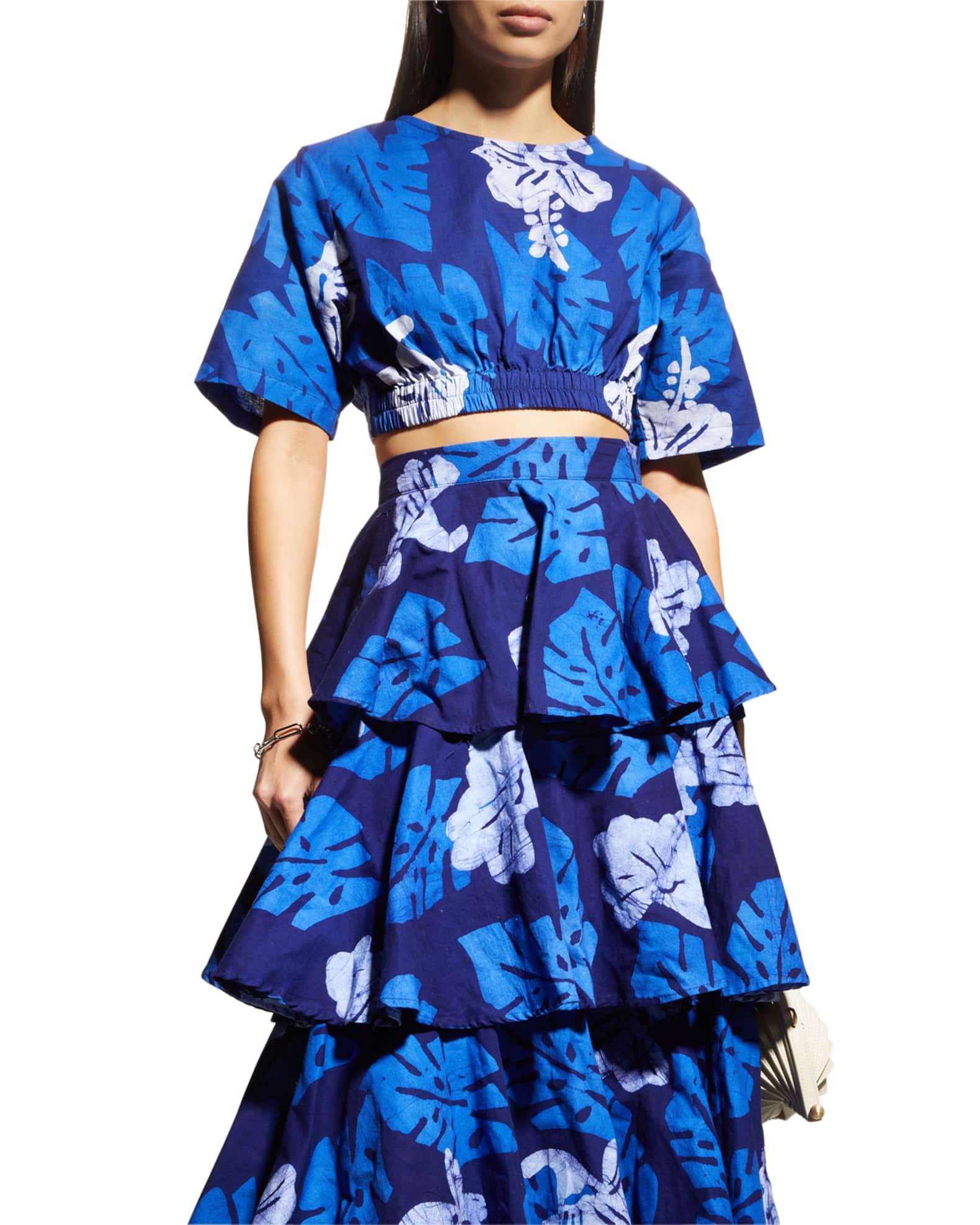 Studio 189 Ngaa Cropped Hawaiian Top | Neiman Marcus