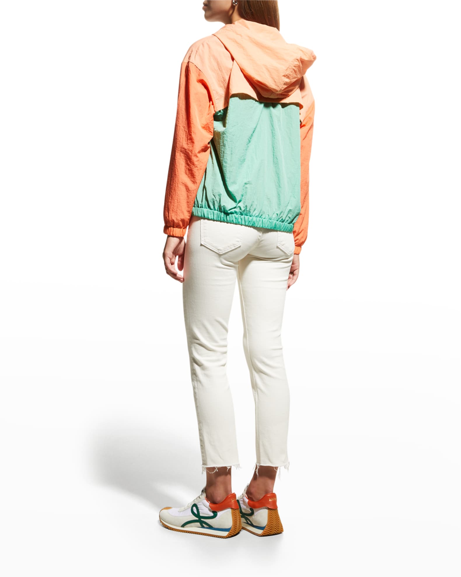 MOTHER Colorblock Hooded Jacket | Neiman Marcus