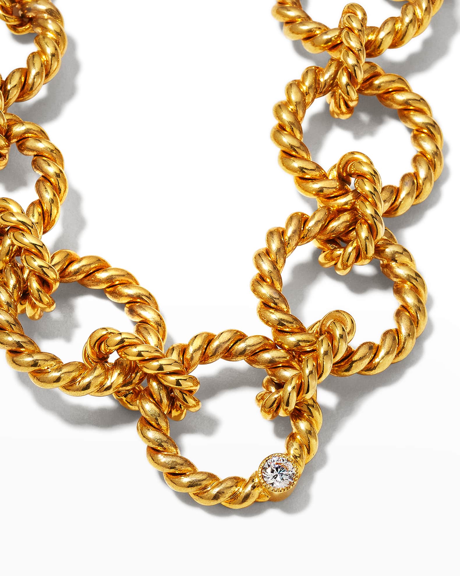 Joanna Laura Constantine Gold Plated Twisted Wire Link Bracelet with ...