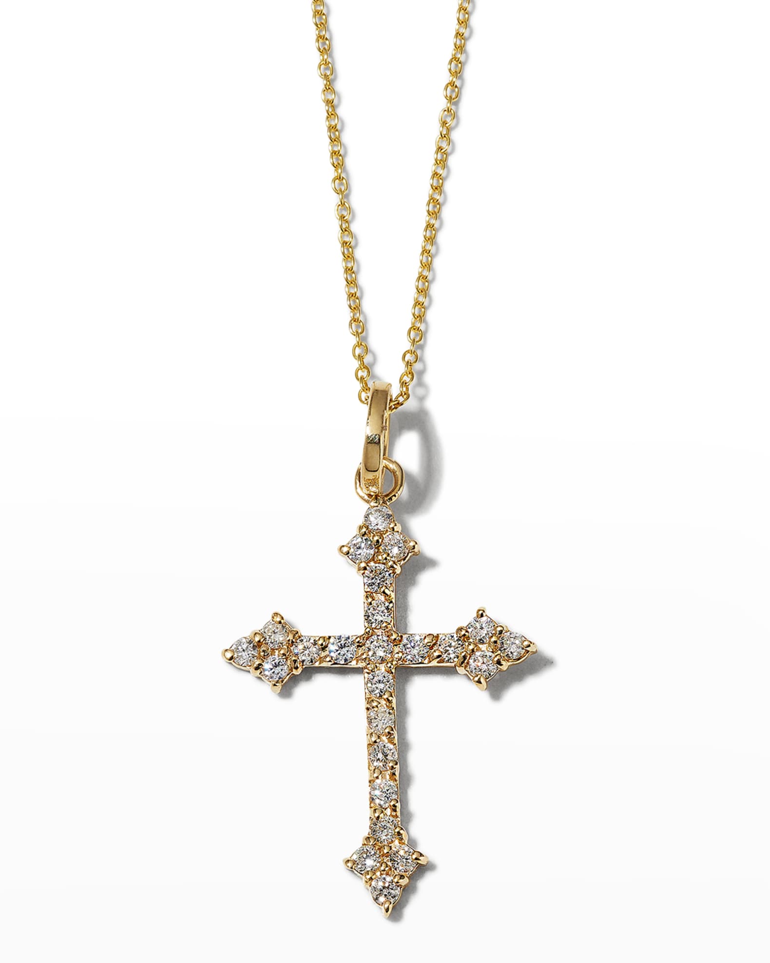 DRU. Diamond Gothic Cross Necklace | Neiman Marcus