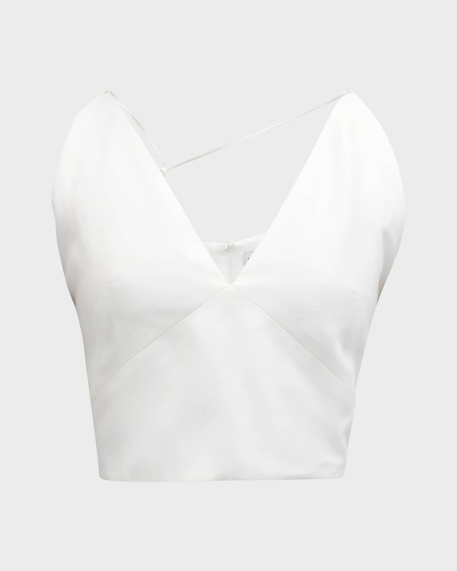 Halston Ito Linen Halter Top | Neiman Marcus