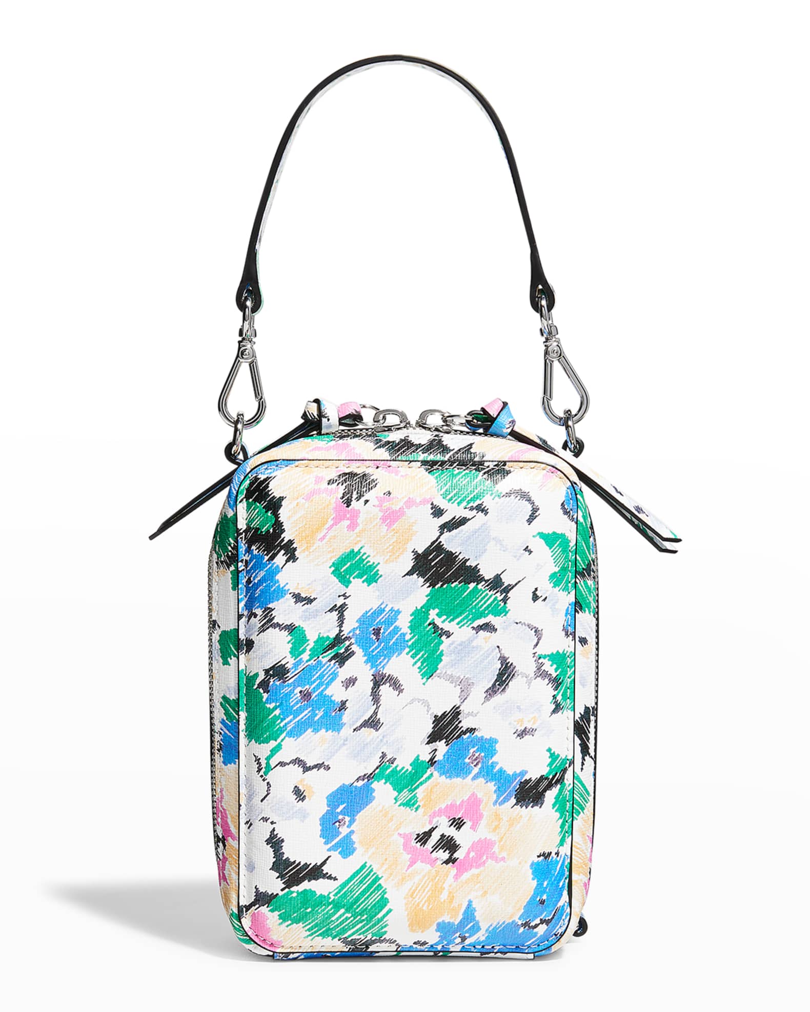Ganni Banner Floral Zip Crossbody Bag | Neiman Marcus