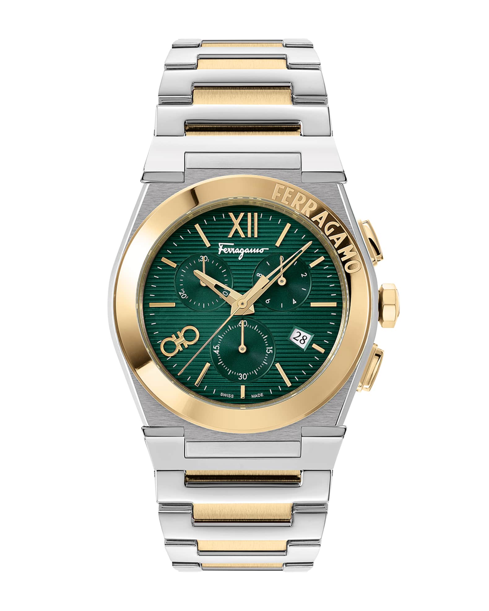 Ferragamo Men's Vega Chrono Two-Tone Stainless Steel Watch, 42mm ...