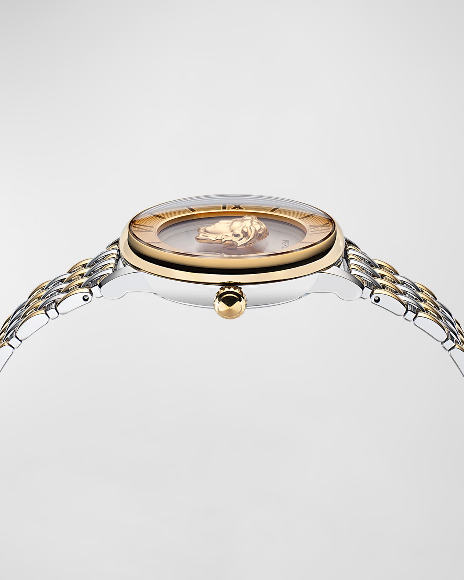 Versace La Medusa Watch with Bracelet Strap, Silver/Yellow Gold IP ...