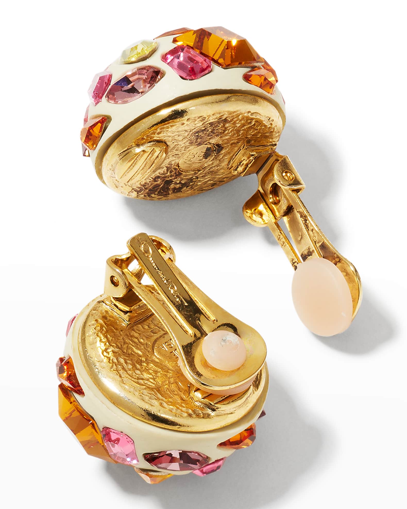 Oscar de la Renta Bon Bon Clip-On Earrings | Neiman Marcus