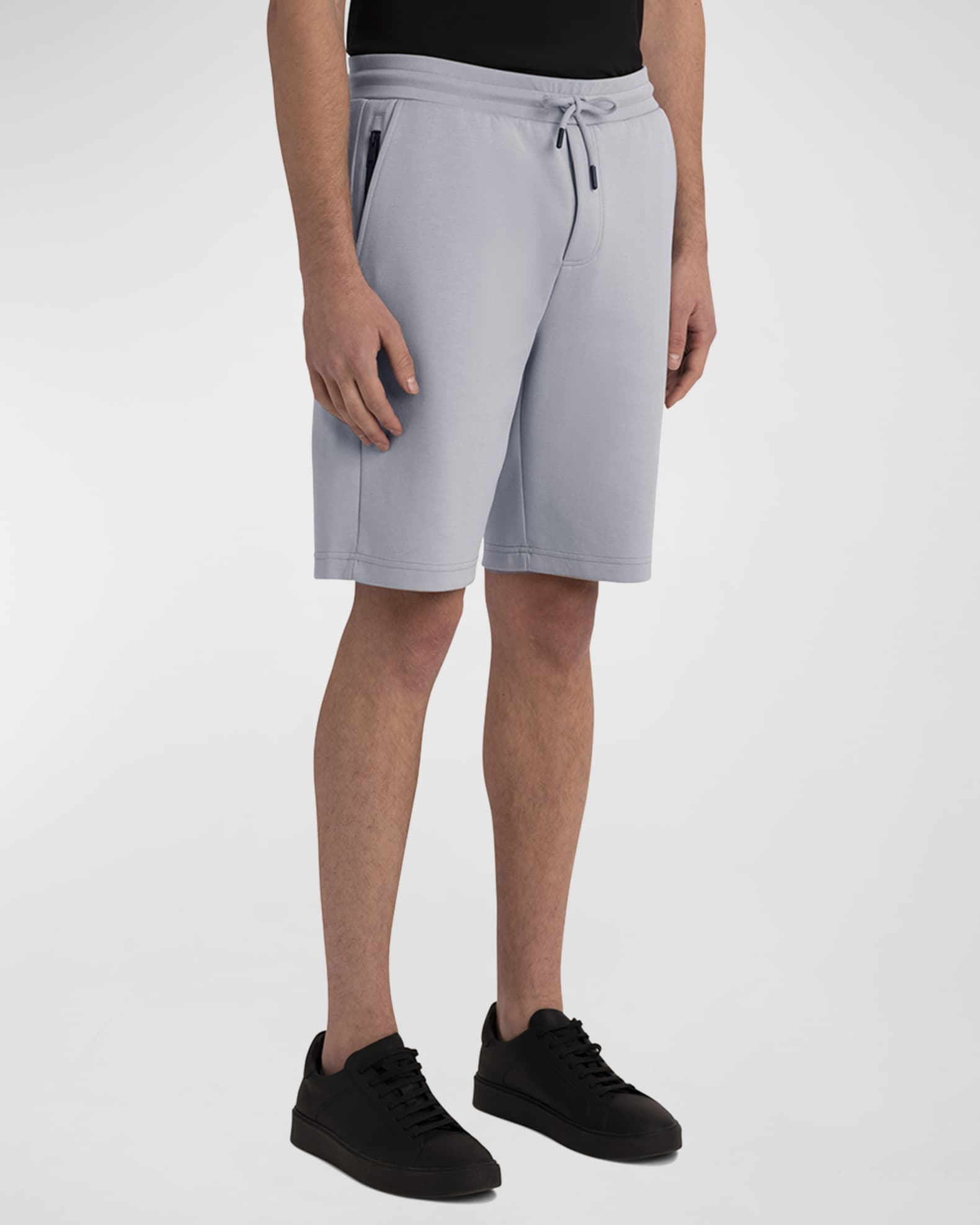 Bugatchi Men's Comfort Cotton-Blend Jogging Shorts | Neiman Marcus