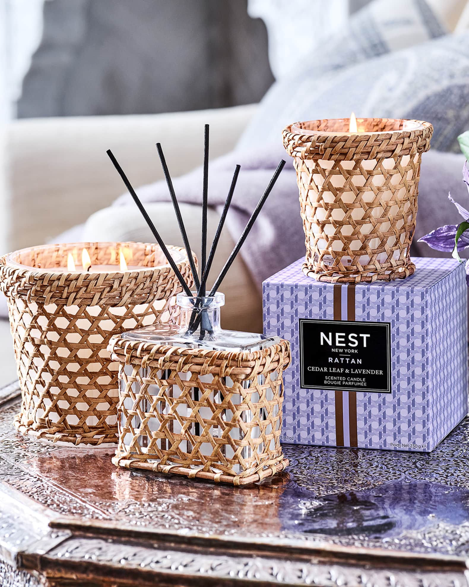 NEST New York 5.9 oz. Rattan Cedar Leaf & Lavender Reed Diffuser ...