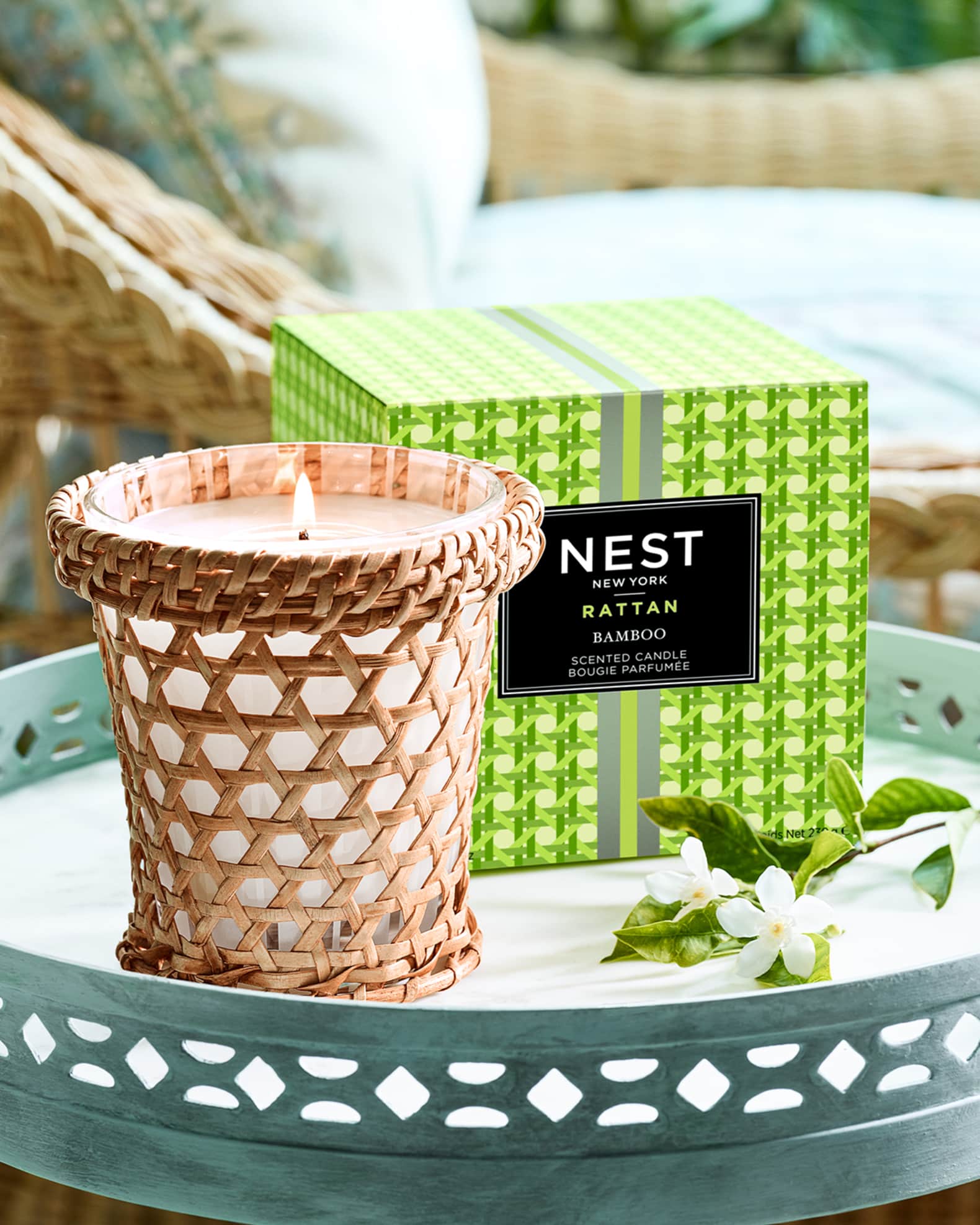 NEST New York 8.1 Rattan Bamboo Classic Candle | Neiman Marcus