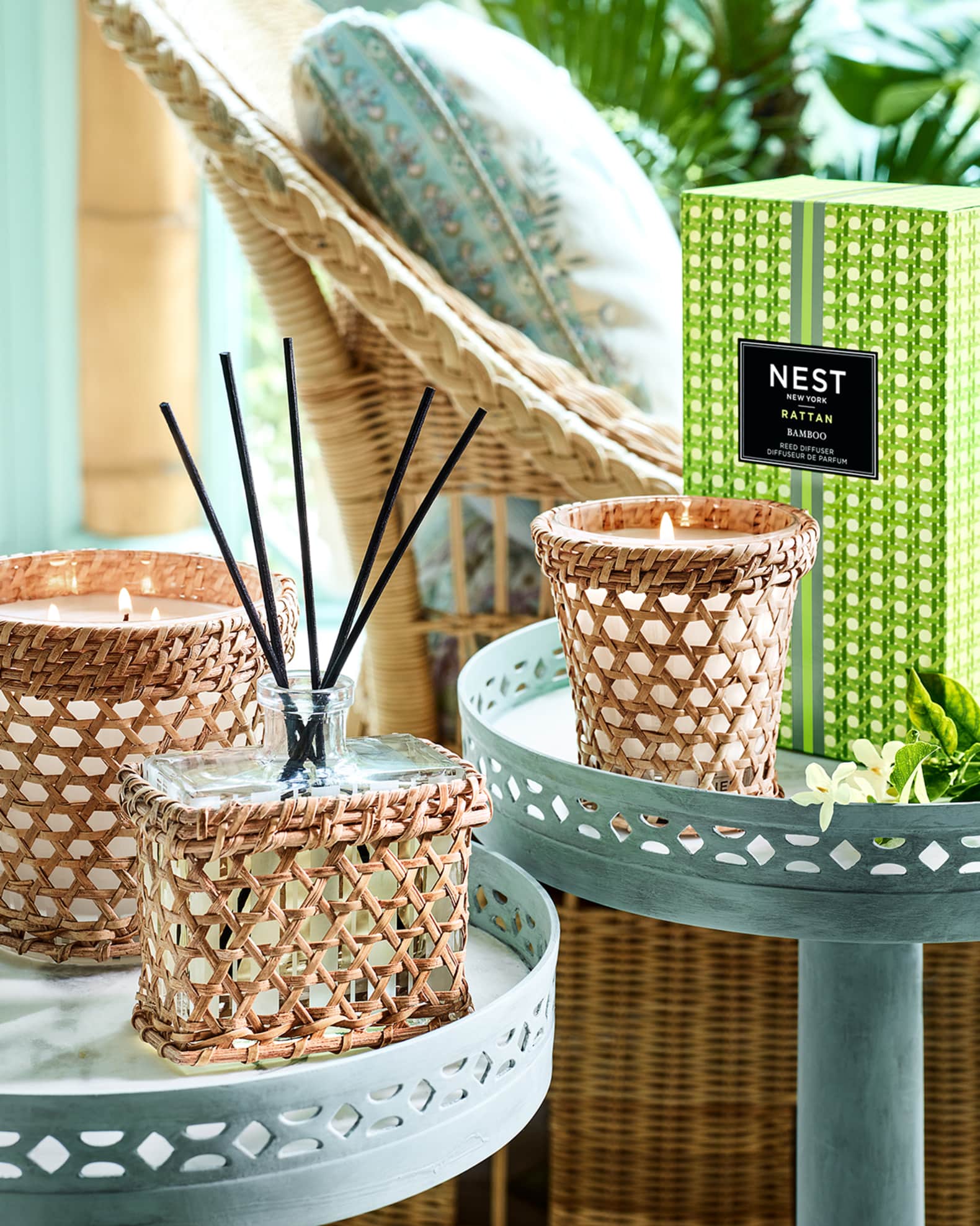 NEST New York 8.1 Rattan Bamboo Classic Candle | Neiman Marcus