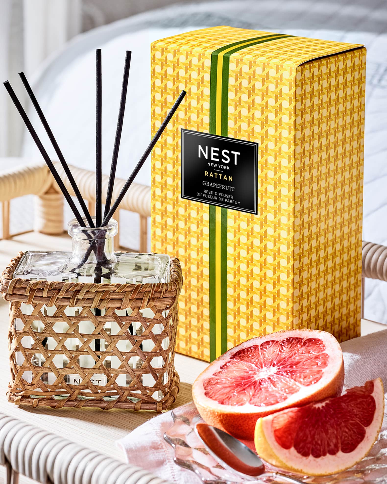 NEST New York 5.9 oz. Rattan Grapefruit Reed Diffuser | Neiman Marcus