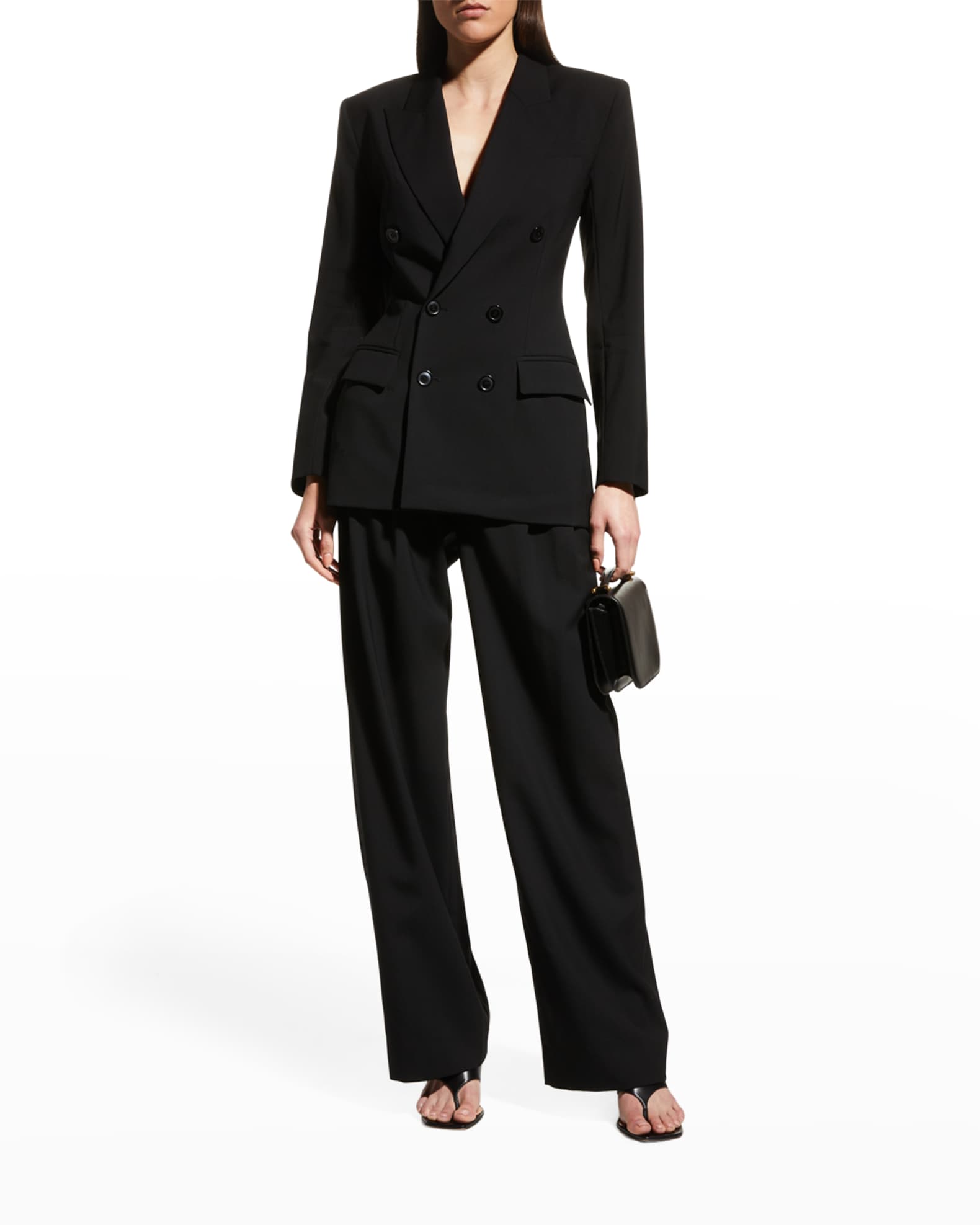 Salon 1884 Double-Breasted Blazer in Lightweight Wool | Neiman Marcus