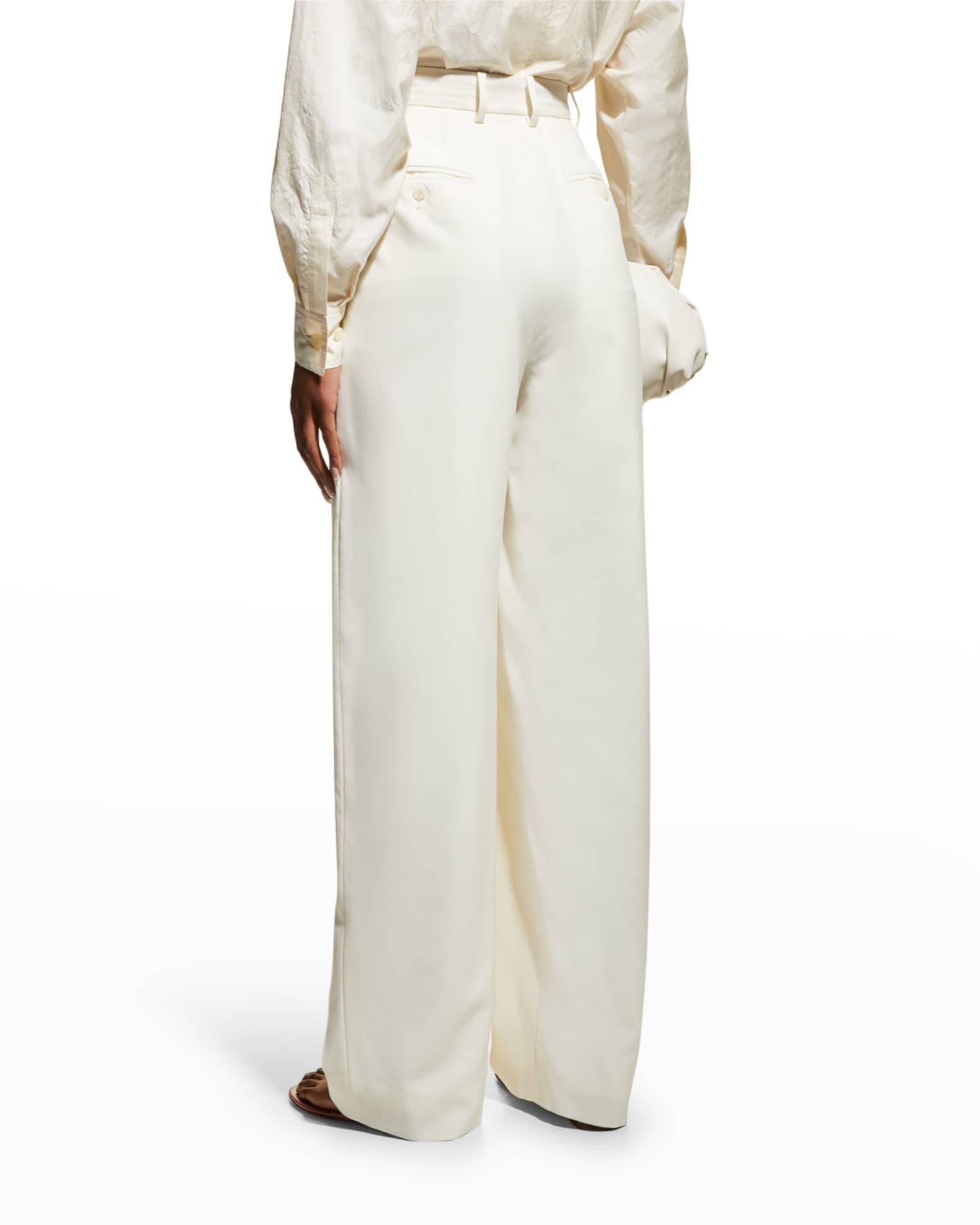Salon 1884 Pleated Pants in Lightweight Wool | Neiman Marcus