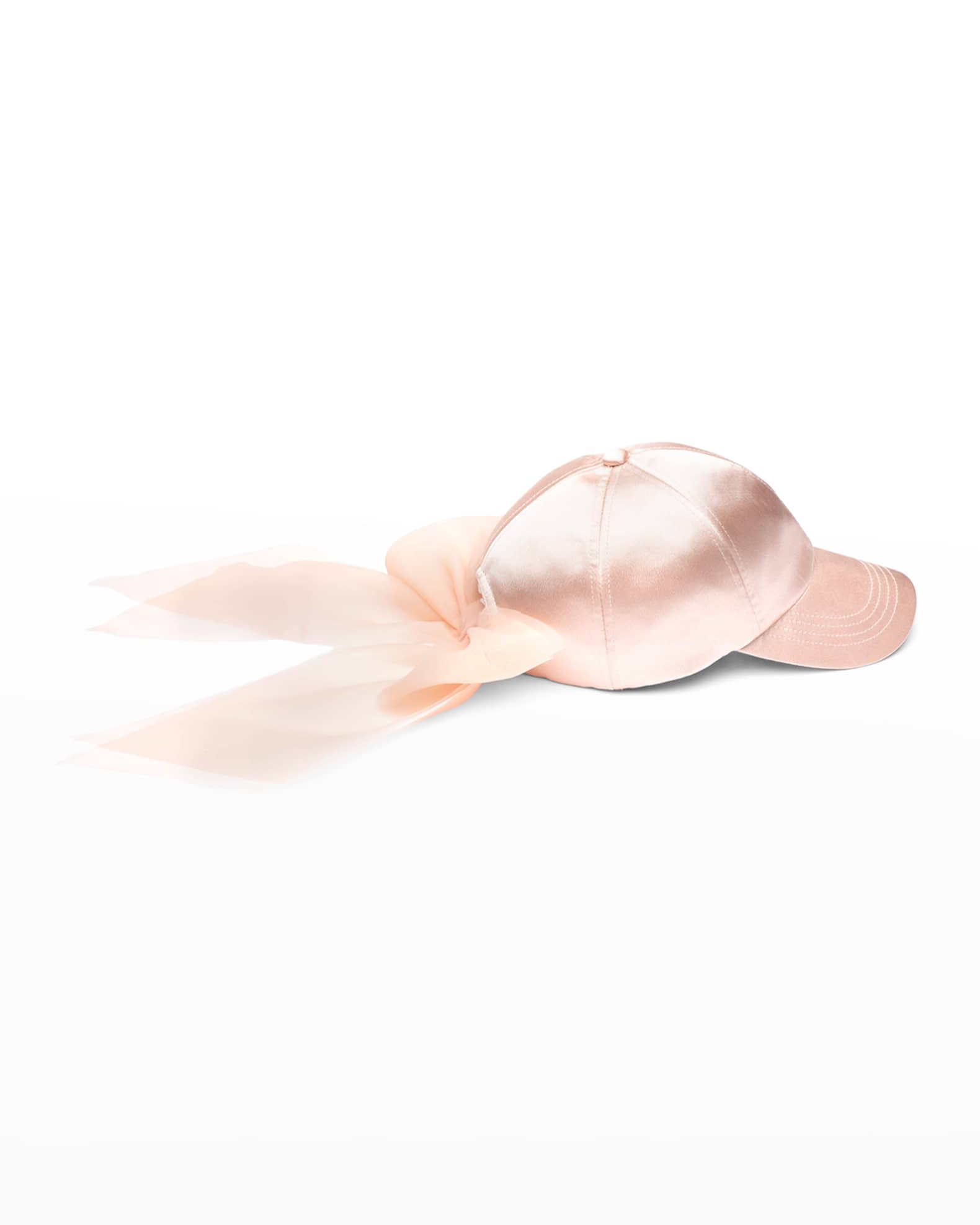 Eugenia Kim Lauren Bow Satin Baseball Cap | Neiman Marcus