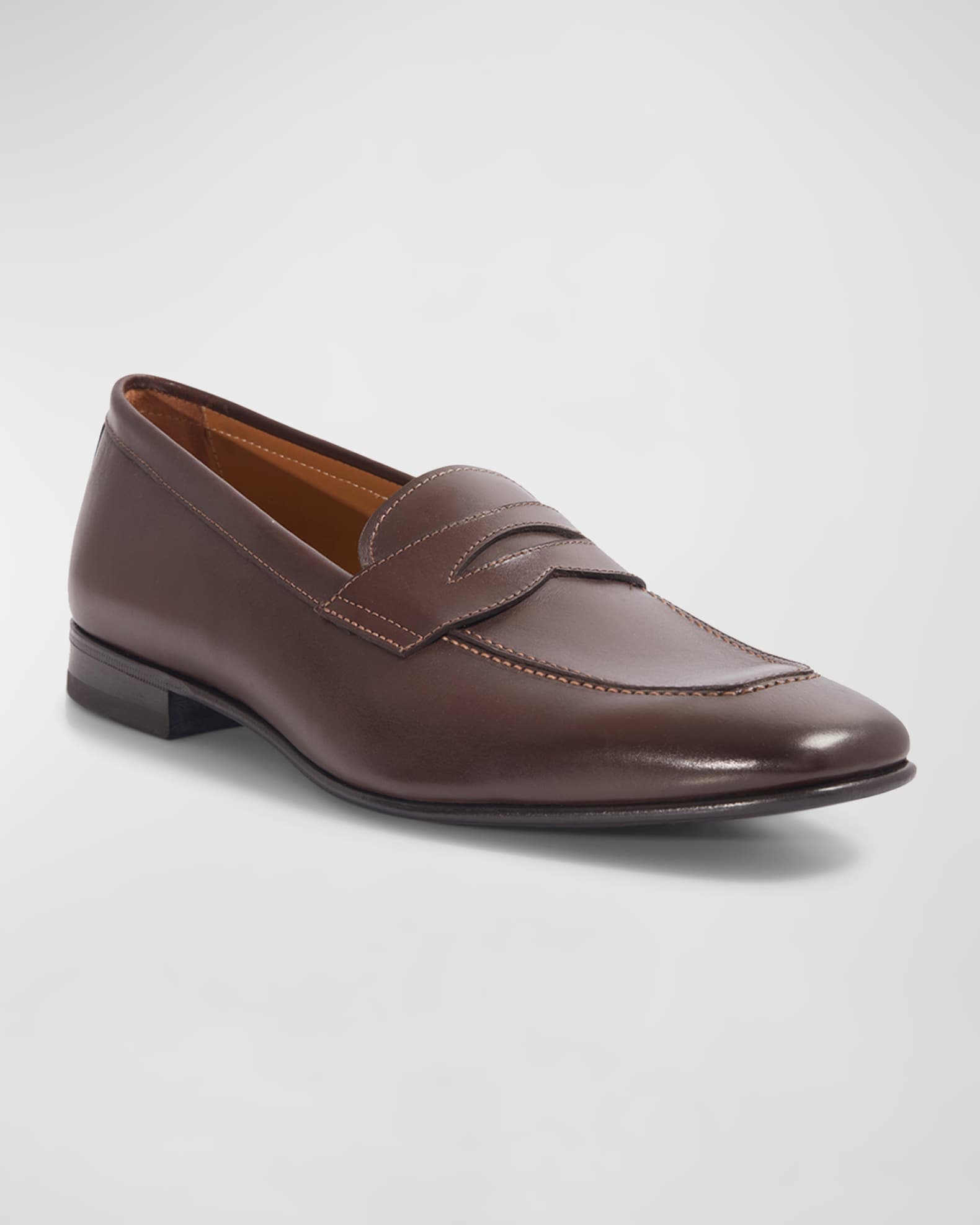 Paul Stuart Men's Leather Penny Loafers | Neiman Marcus