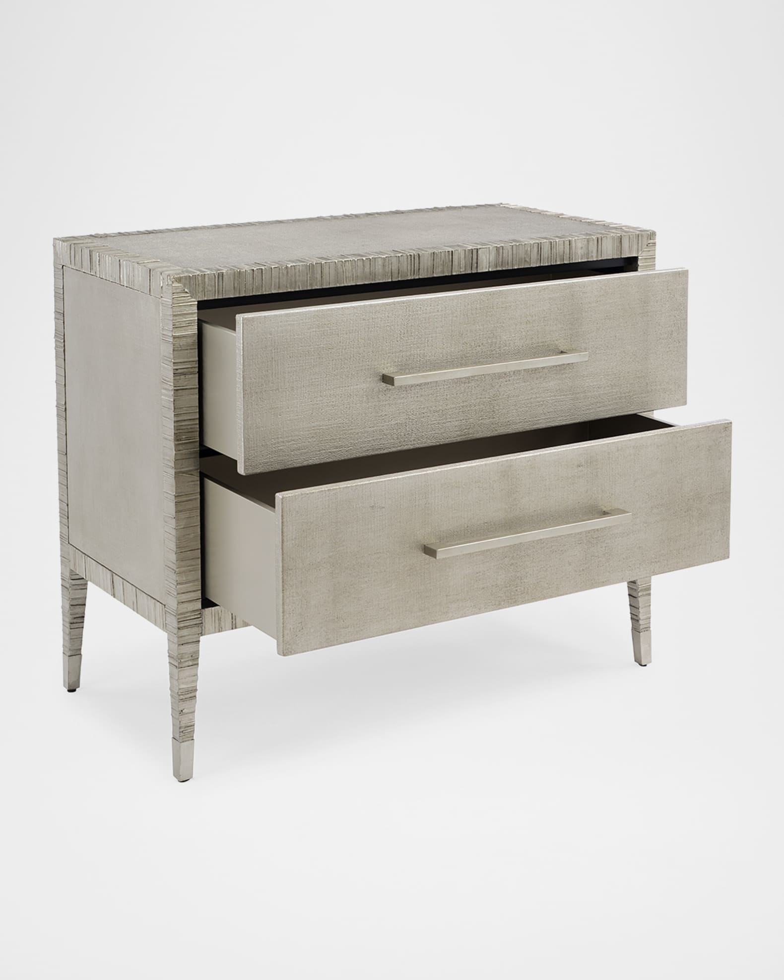 John-Richard Collection Carraway Silver Nightstand | Neiman Marcus