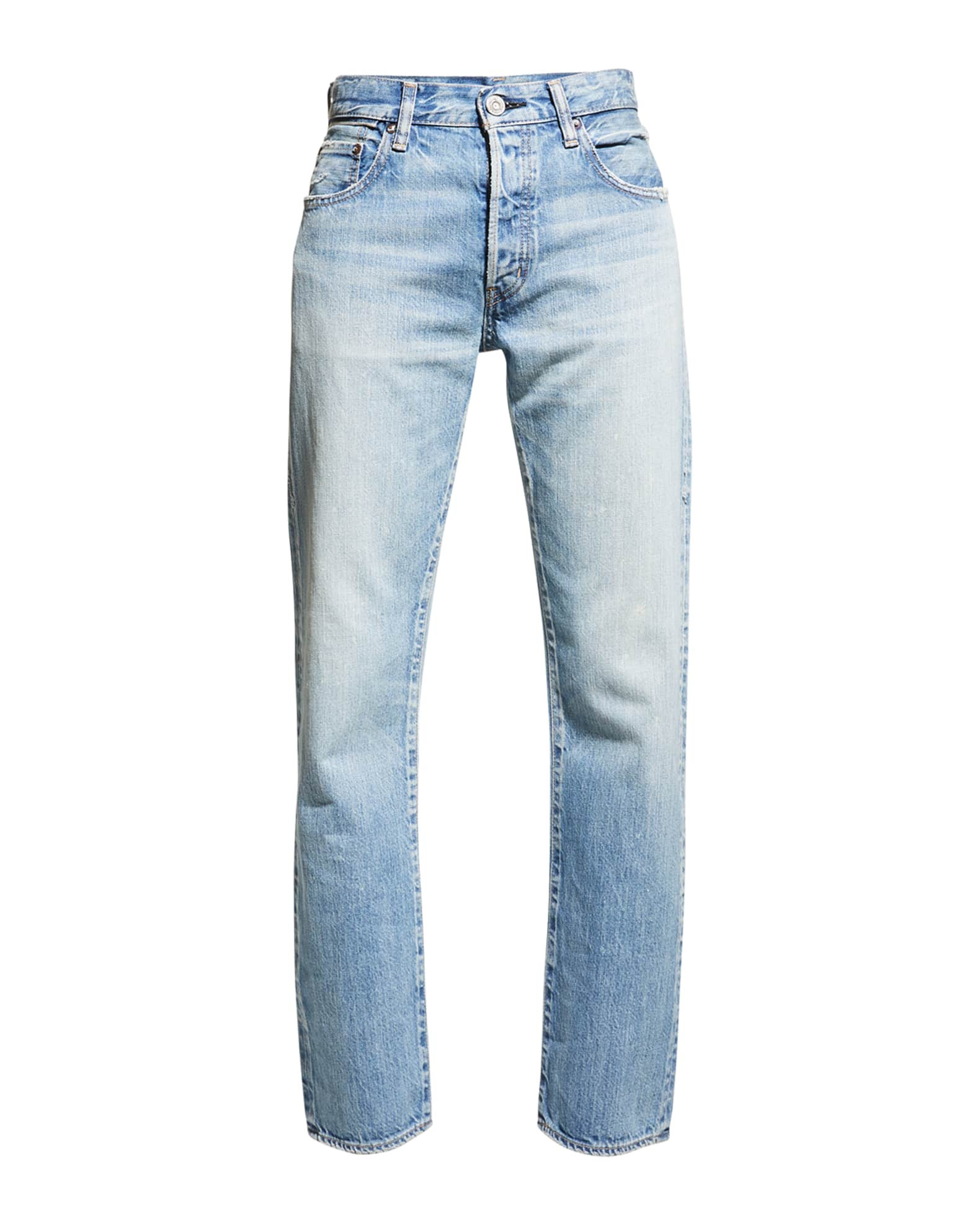 Moussy Vintage Fanuel High Rise Faded Straight Leg Jeans Neiman Marcus