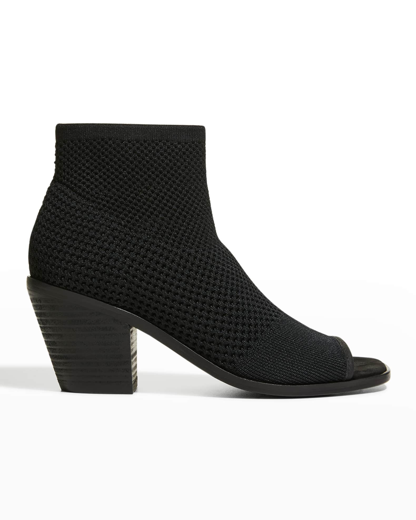 Eileen Fisher Ark Stretch Open-Toe Sock Booties | Neiman Marcus