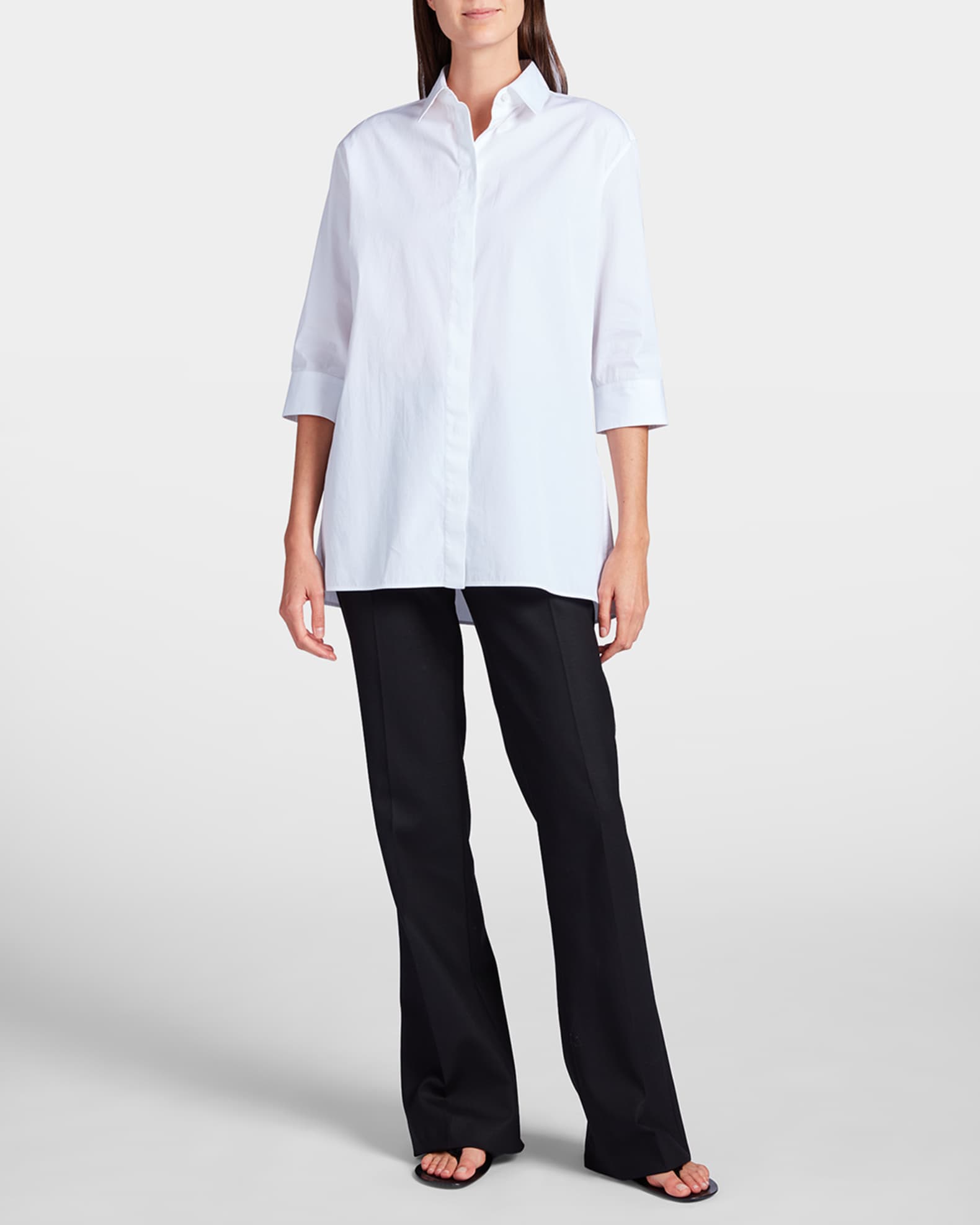 THE ROW Elada Poplin Shirt | Neiman Marcus