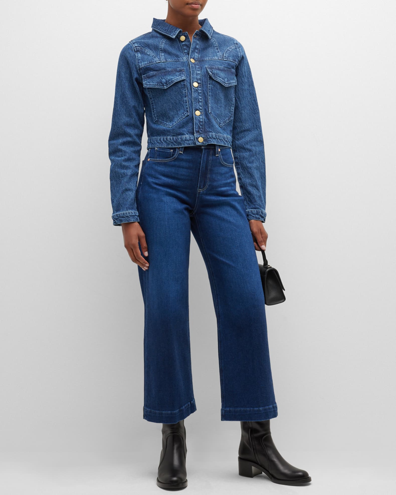 Triarchy Stirrup Seamed Denim Jacket | Neiman Marcus