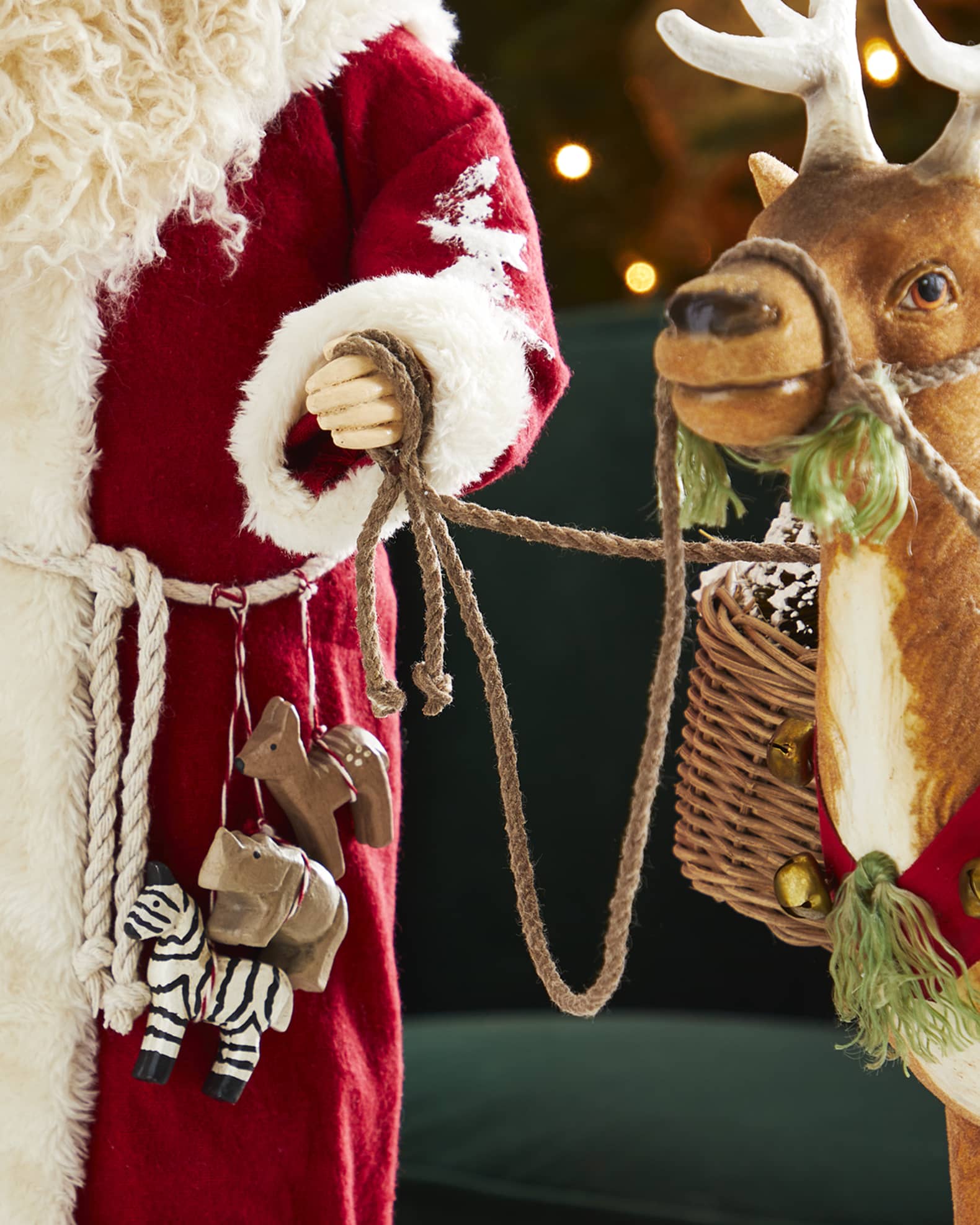 Bethany Lowe Santa & Prancer Toy Delivery Accent | Neiman Marcus