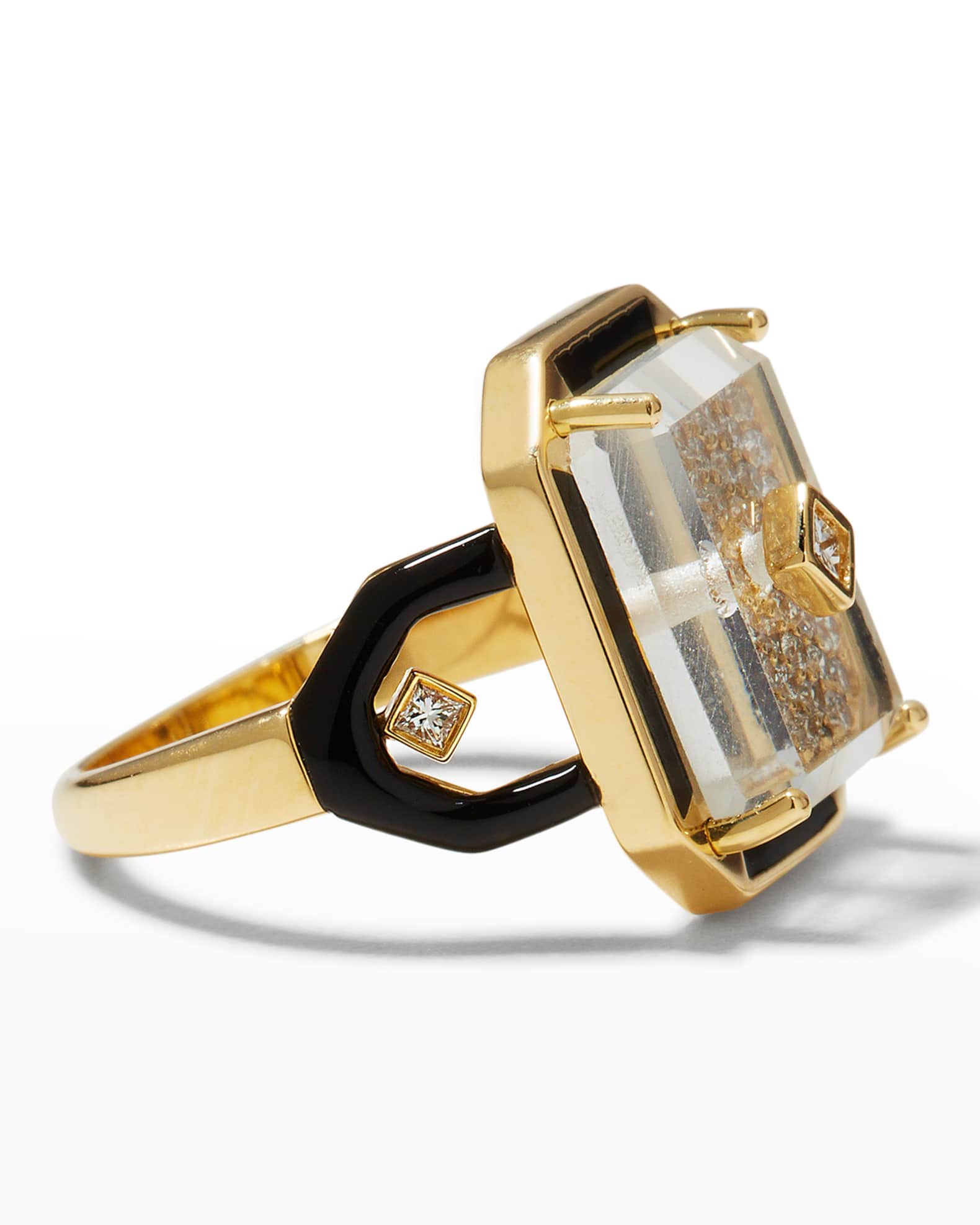 L'atelier Nawbar Lock'In Forever Ring with Onyx | Neiman Marcus