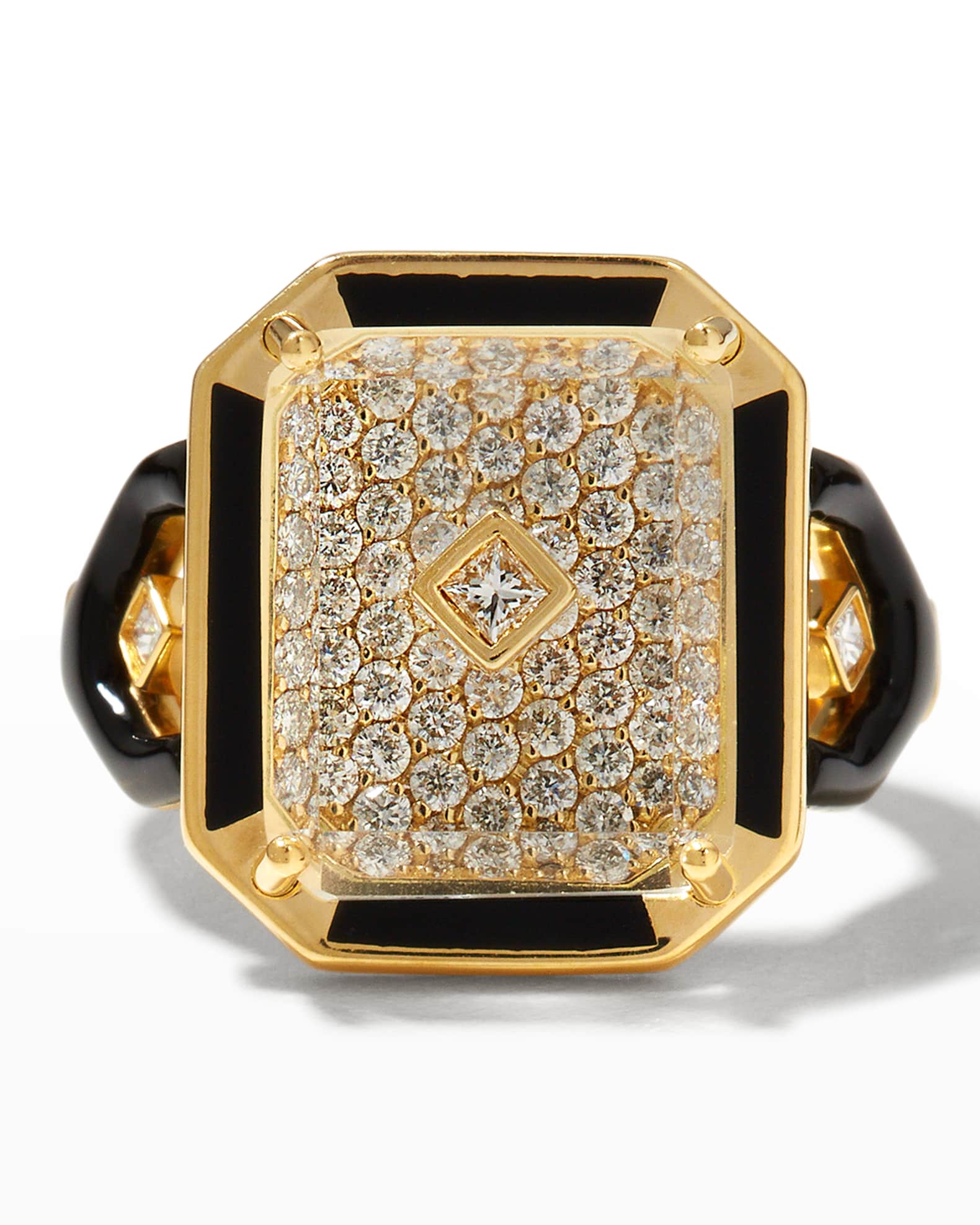 L'atelier Nawbar Lock'In Forever Ring with Onyx | Neiman Marcus