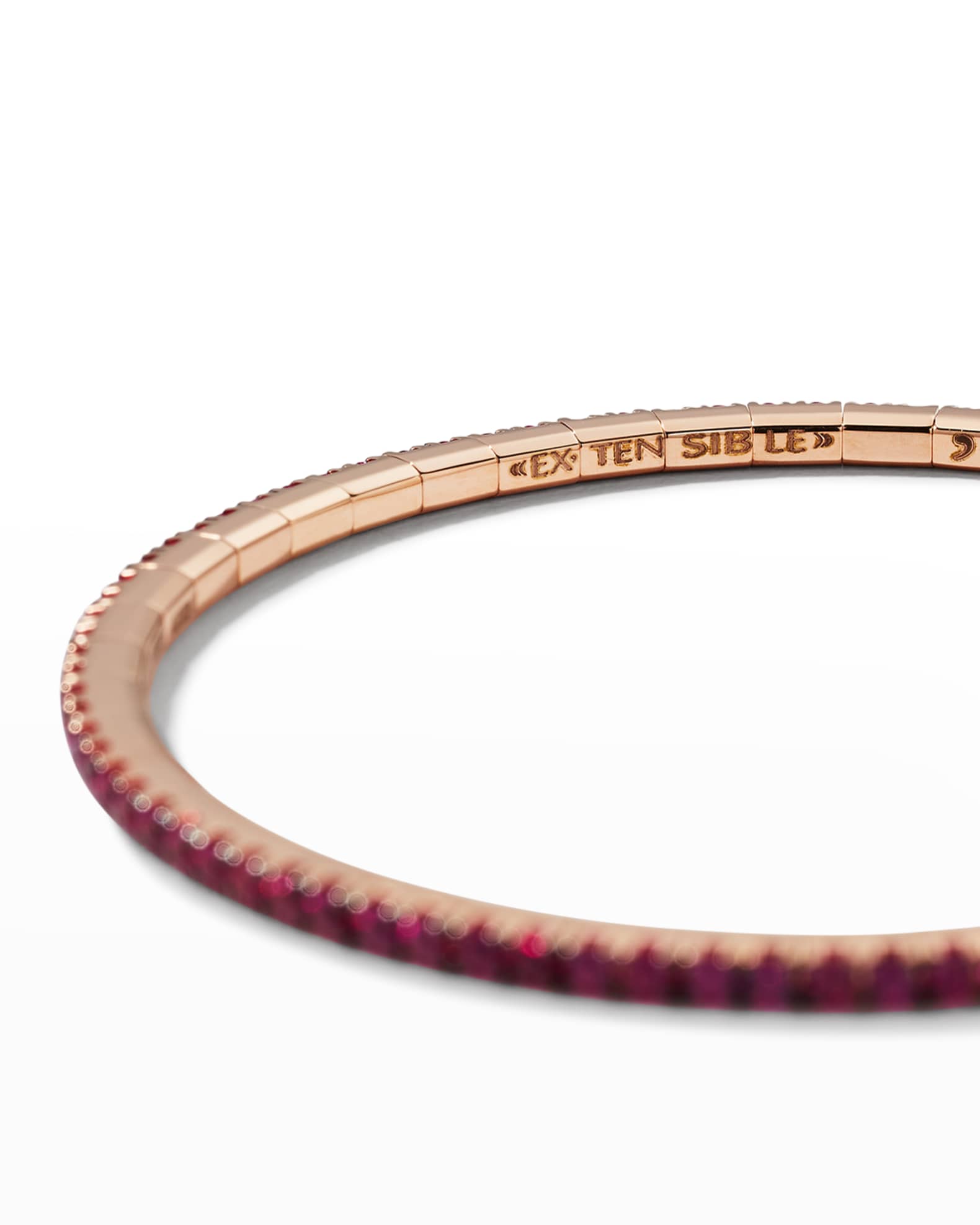 Extensible Rose Gold Stretch Ruby Tennis Bracelet | Neiman Marcus