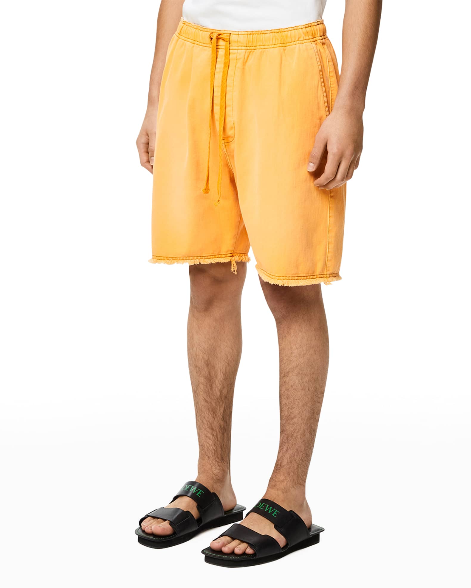Loewe x Paula's Ibiza Men's Drawstring Denim Shorts | Neiman Marcus