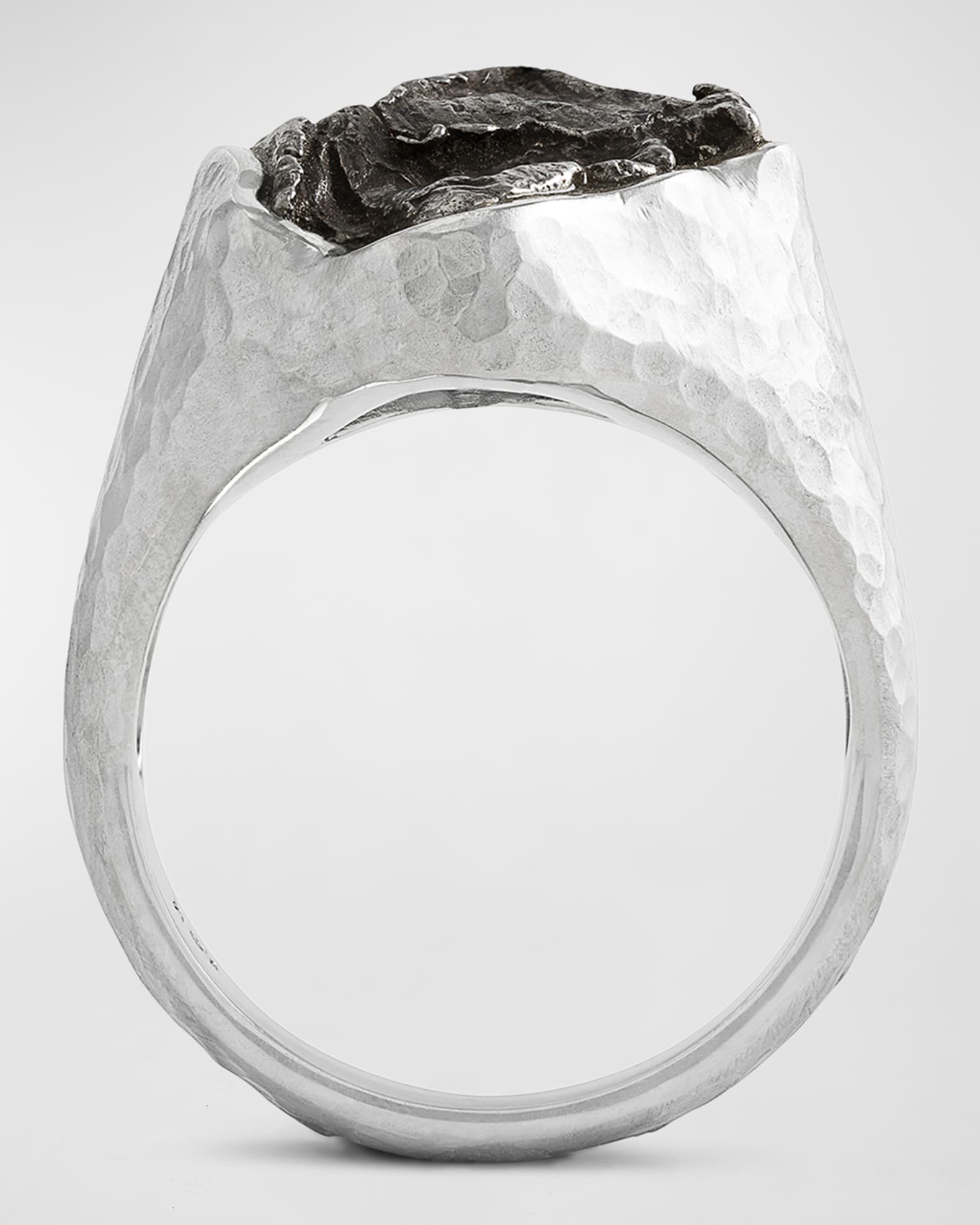 Jorge Adeler Men's 18K White Gold Sikhote-Alin Meteorite Ring | Neiman ...