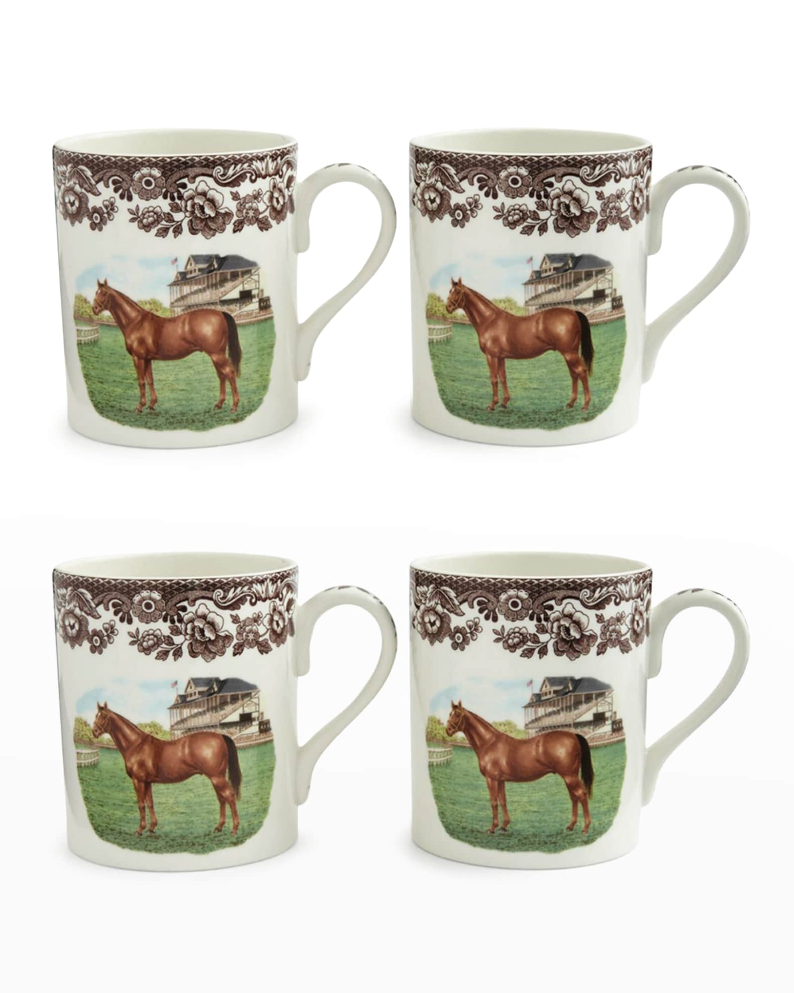 Spode Thoroughbred Horse Mug, Set of 4 | Neiman Marcus
