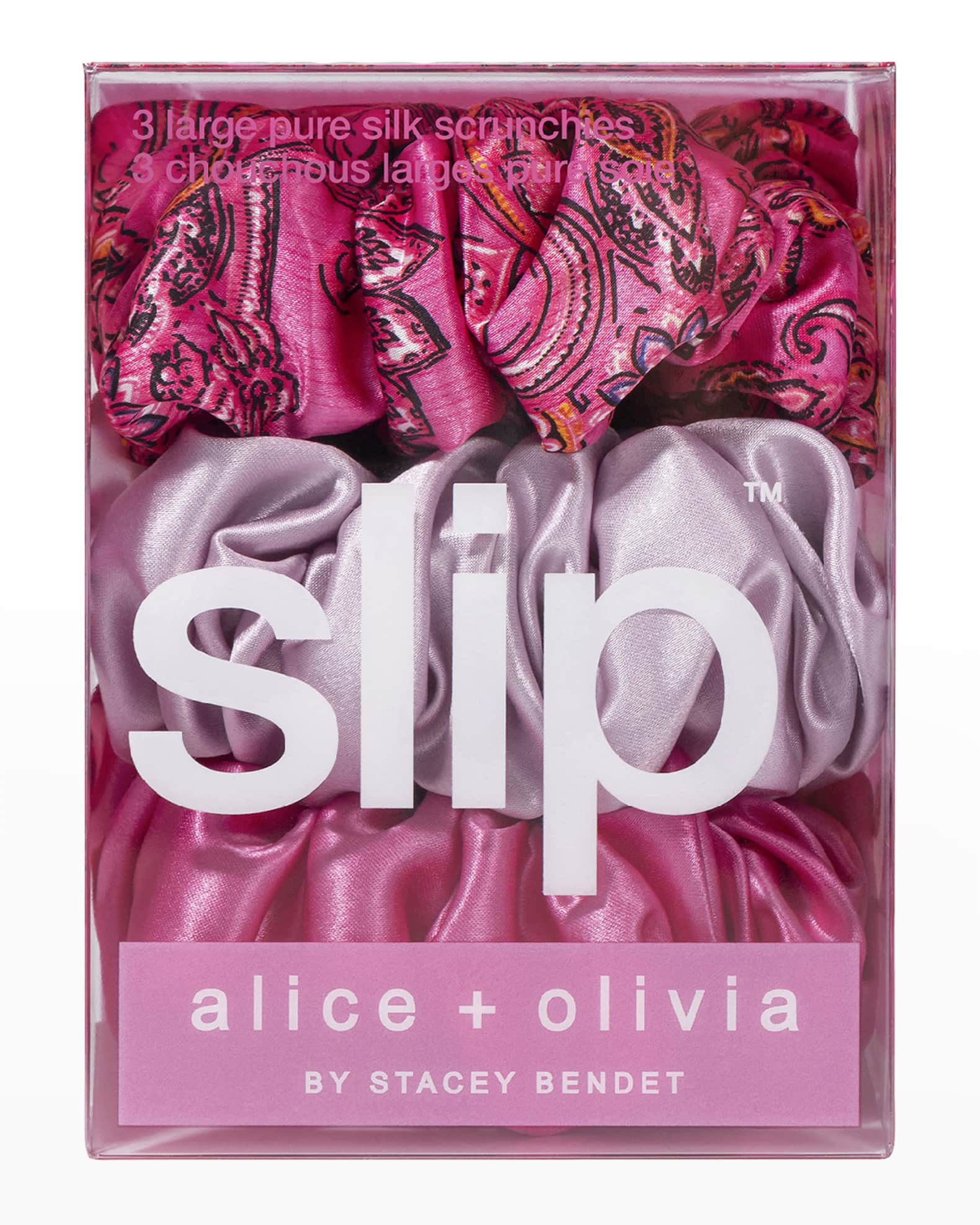 Slip x Alice + Olivia Pure Silk Large Scrunchies | Neiman Marcus