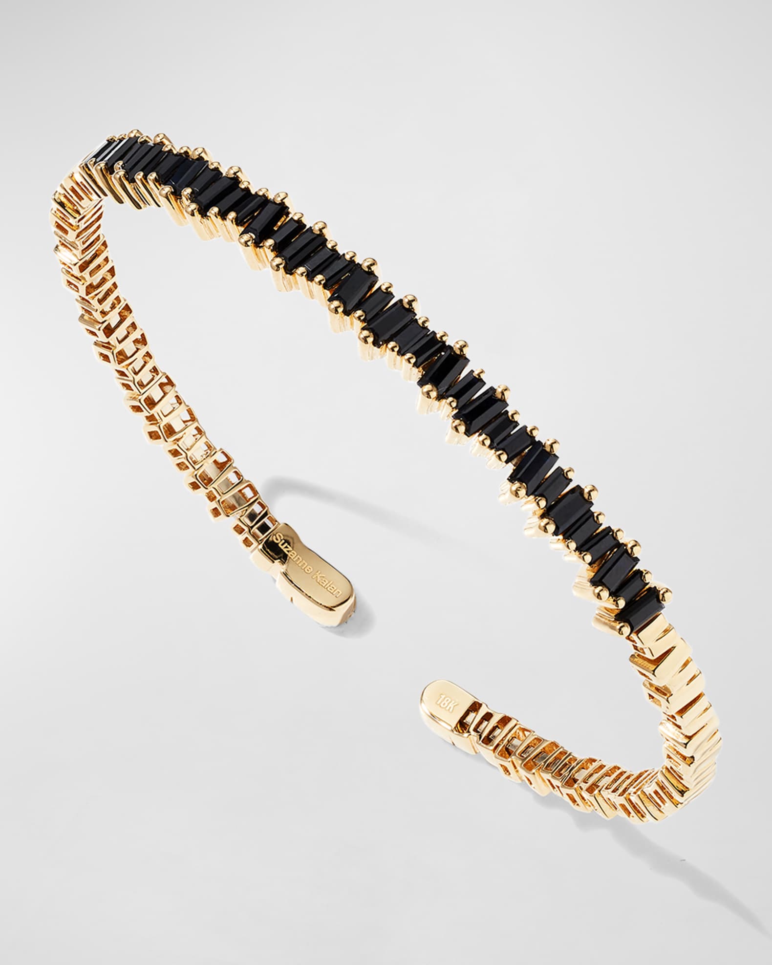 Suzanne Kalan 18k Yellow Gold Firework Sapphire Bangle Bracelet ...