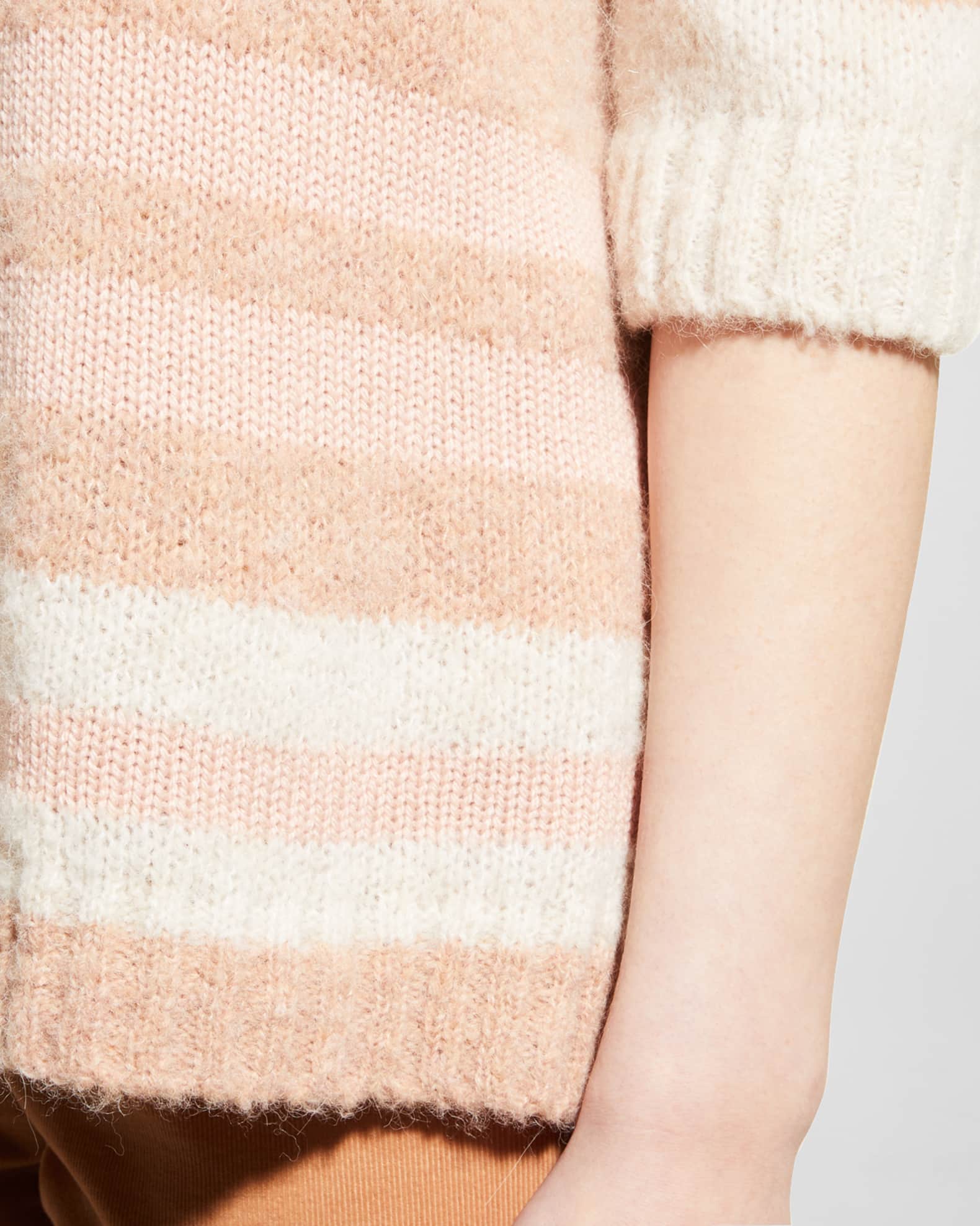 Piazza Sempione Mixed-Knit Striped Sweater | Neiman Marcus