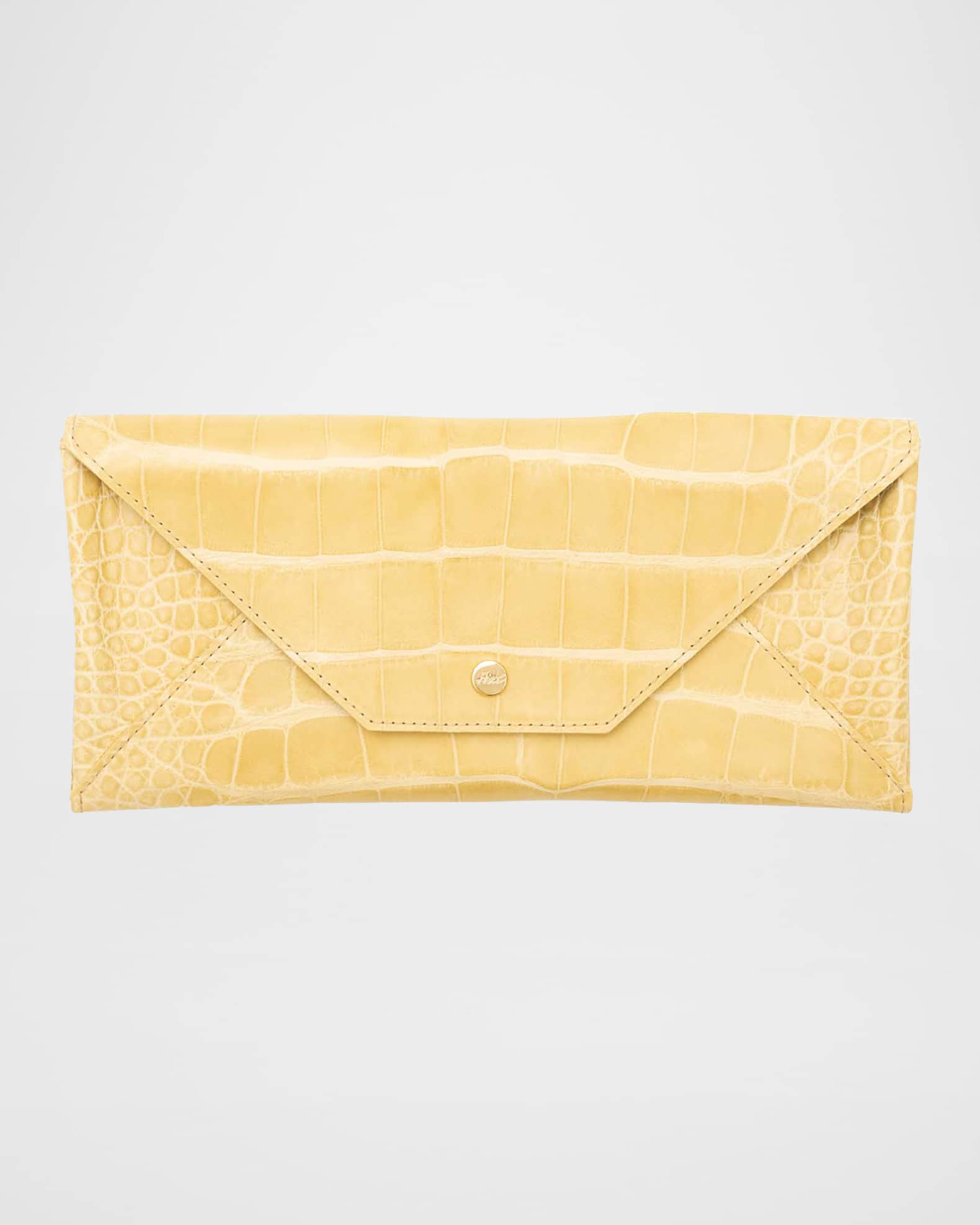 Abas Envelope Polished Matte Alligator Travel Organizer | Neiman Marcus