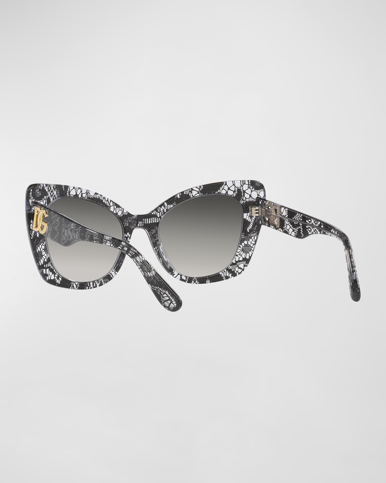 Dolce&Gabbana DG Logo Metal Cat-Eye Sunglasses | Neiman Marcus