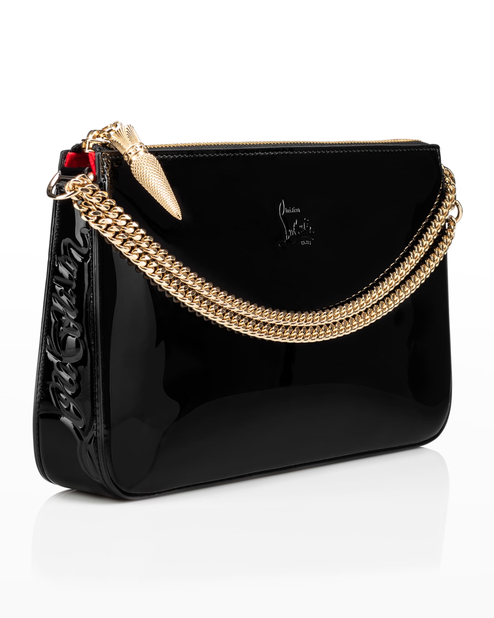 Christian Louboutin Loubila Patent Leather Chain Shoulder Bag | Neiman ...