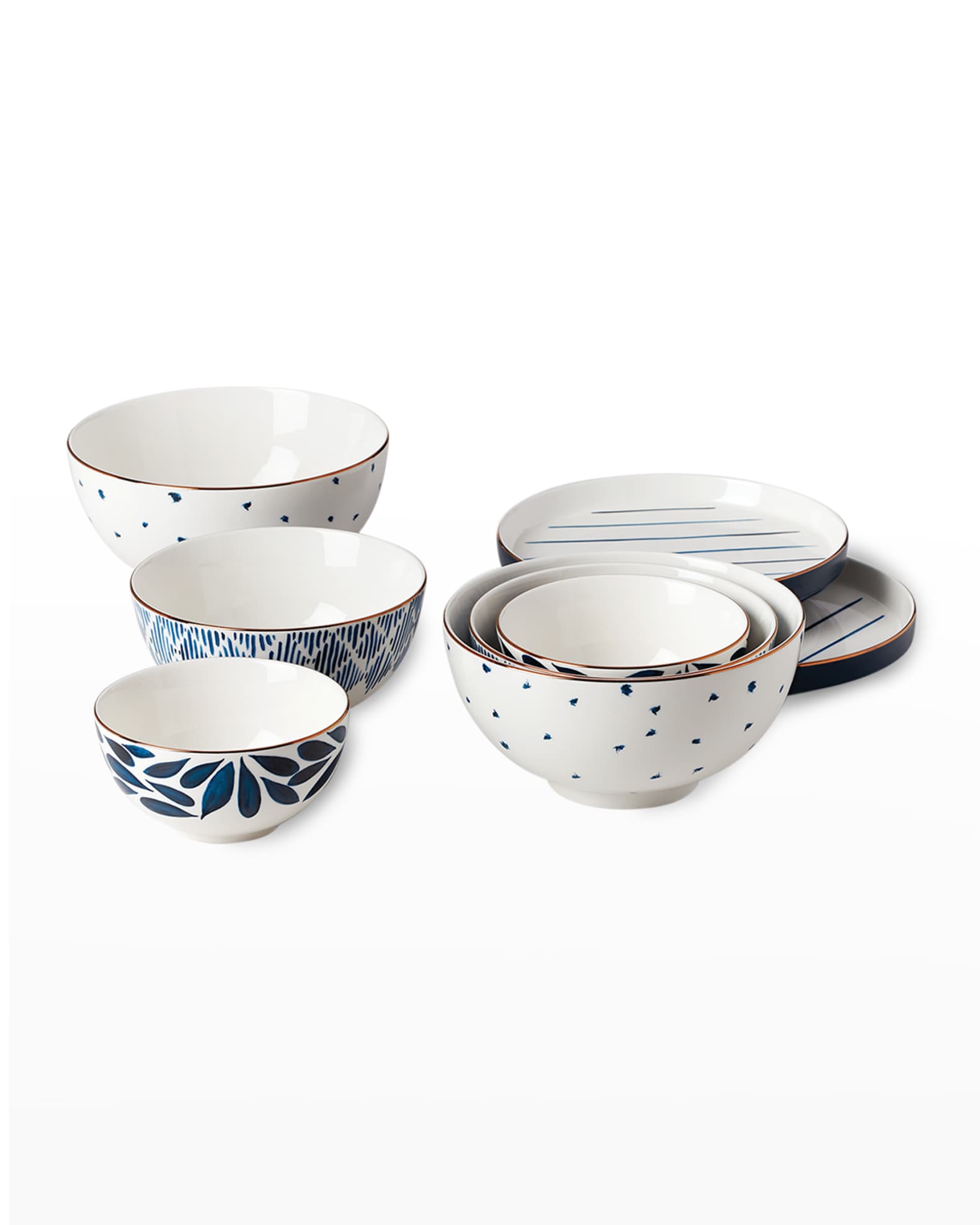 Lenox Blue Bay Luna 8-Piece Nesting Dinnerware Set | Neiman Marcus