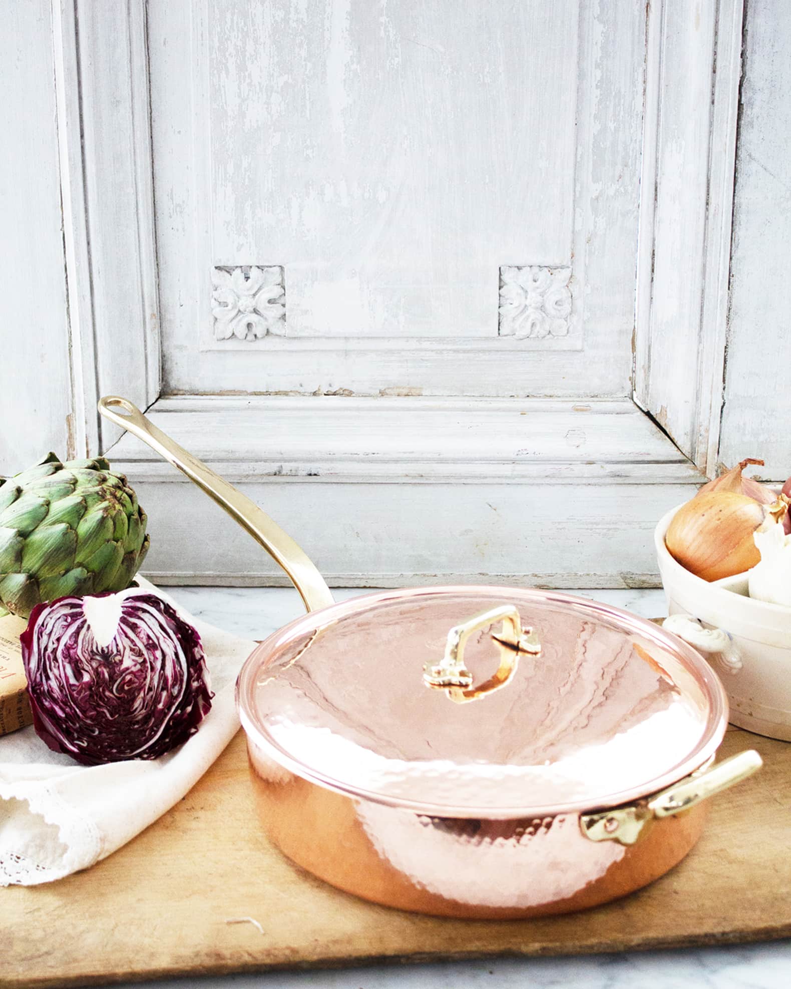 Coppermill Kitchen Vintage Inspired Large Saute Pan with Lid | Neiman ...