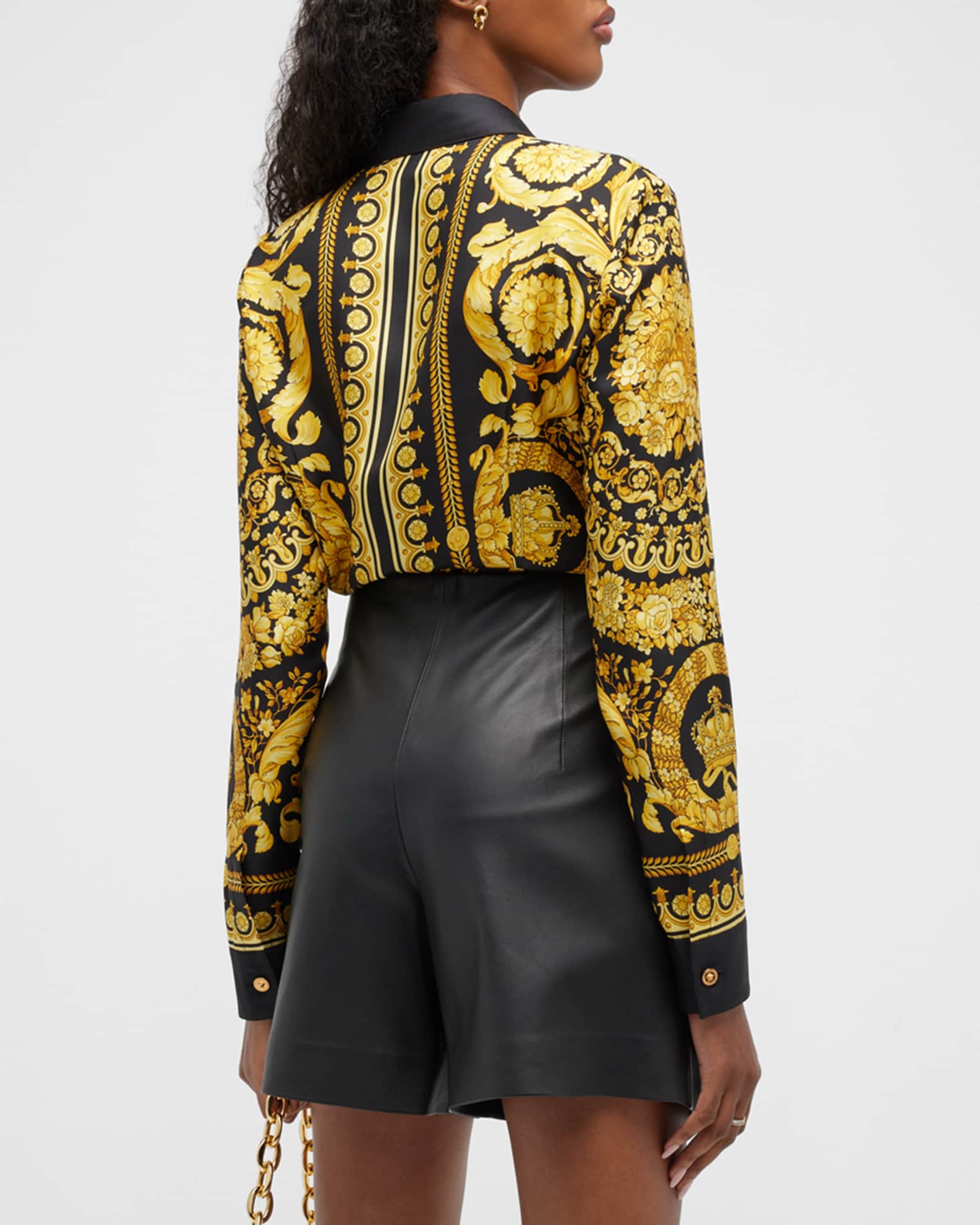 Versace Baroque Heritage Silk Formal Shirt | Neiman Marcus