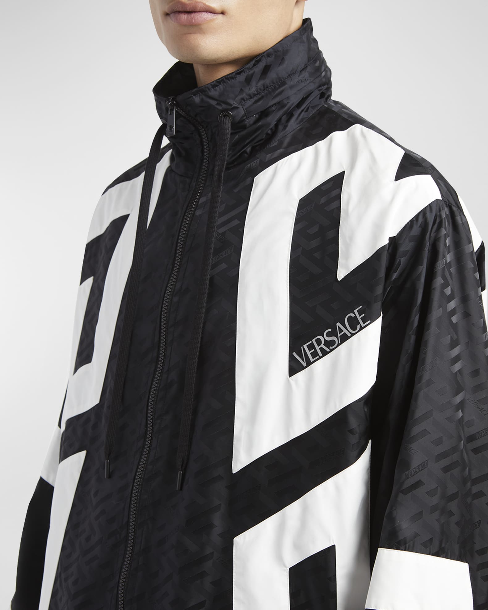 Versace Men's Greca Track Jacket | Neiman Marcus