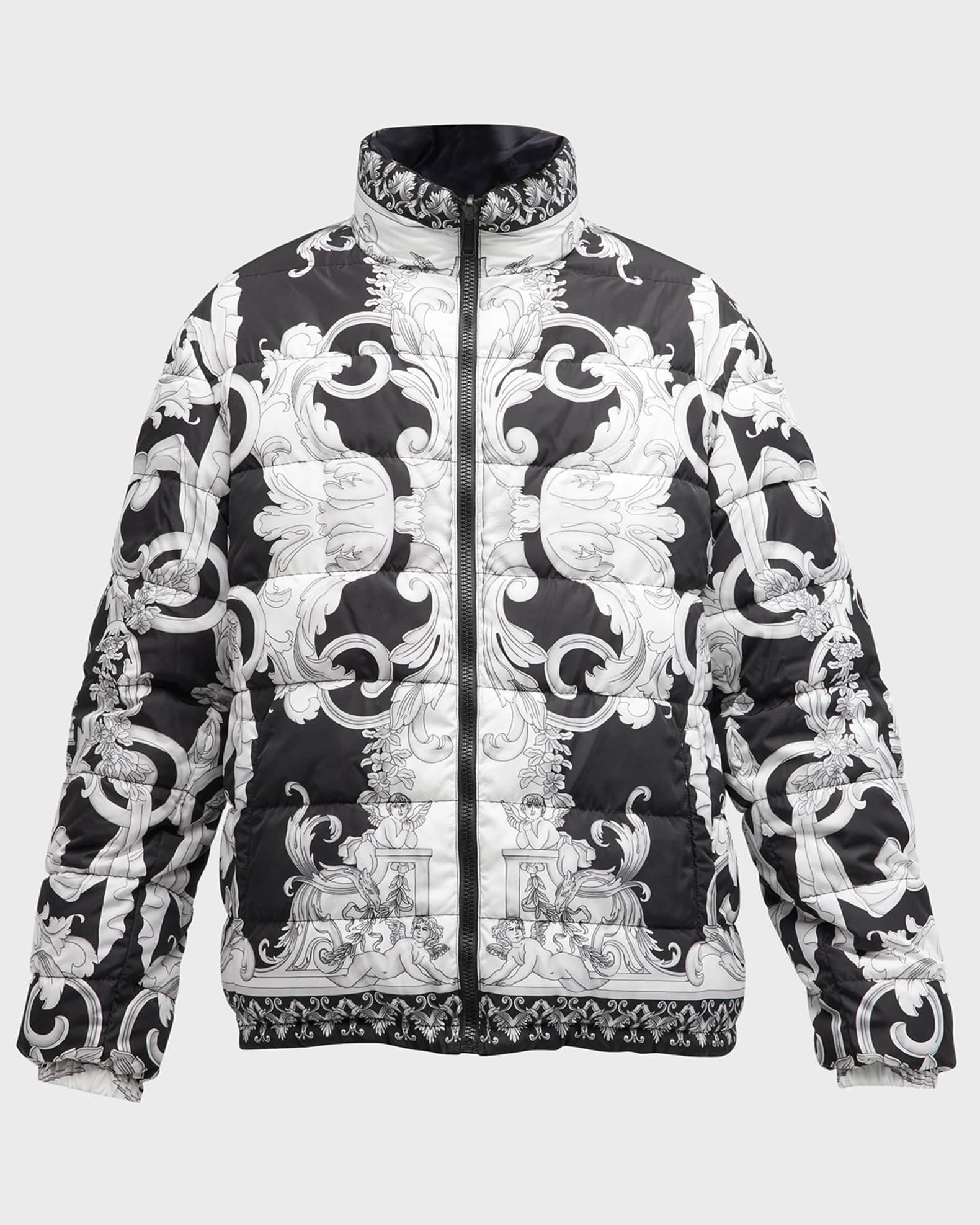 Versace Men's Barocco Puffer Jacket | Neiman Marcus